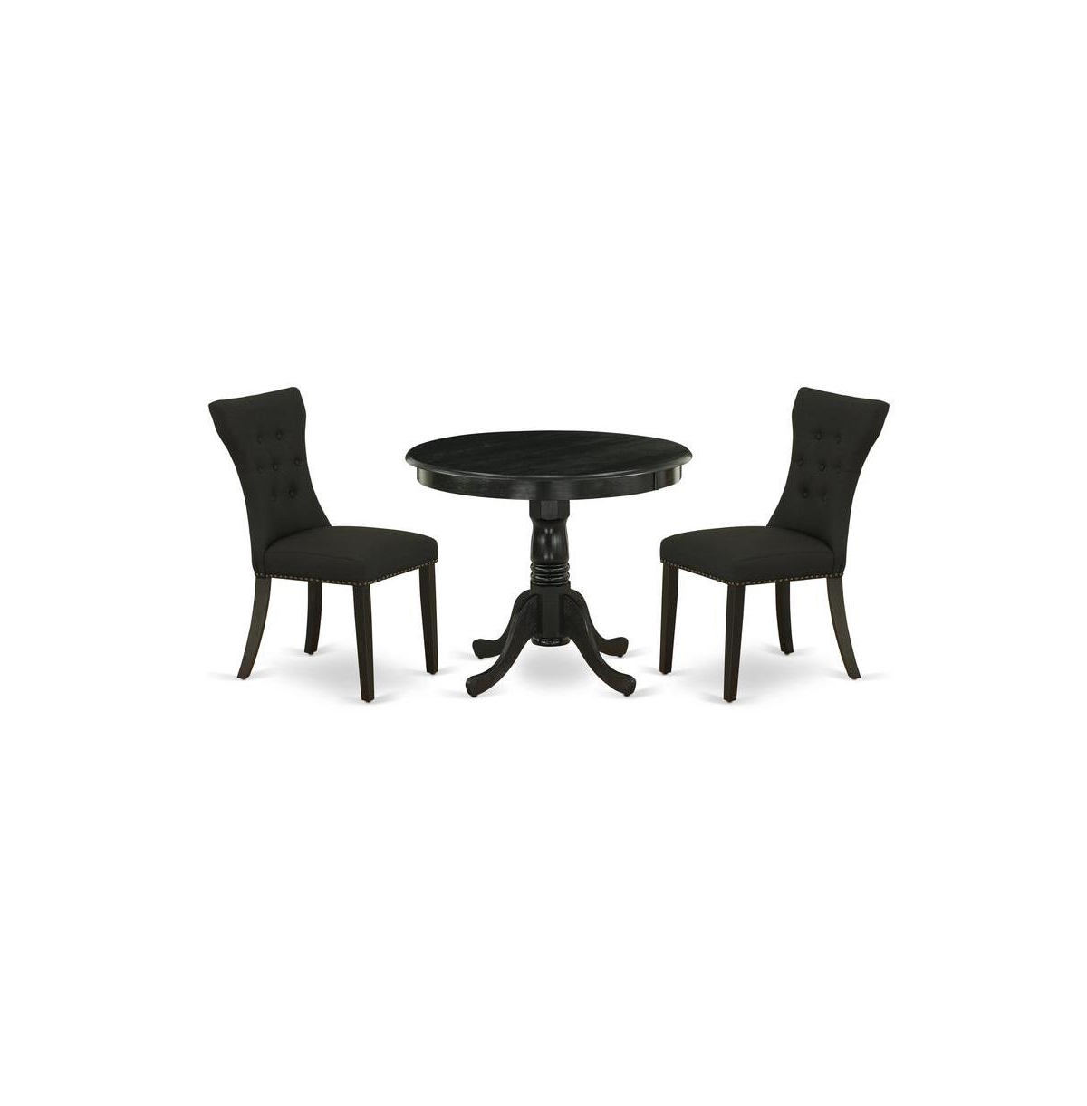 Click here for East West Furniture Dining Room Set Wirebrushed Bl... prices