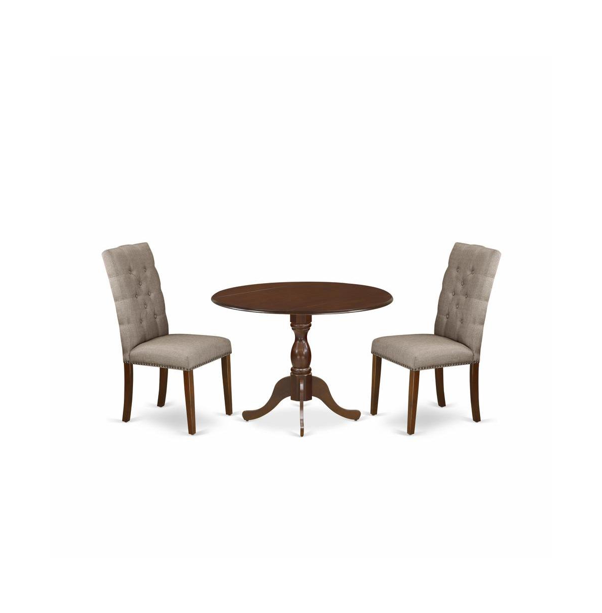 Click here for East West Furniture 3 Piece Dining Table Set Consi... prices