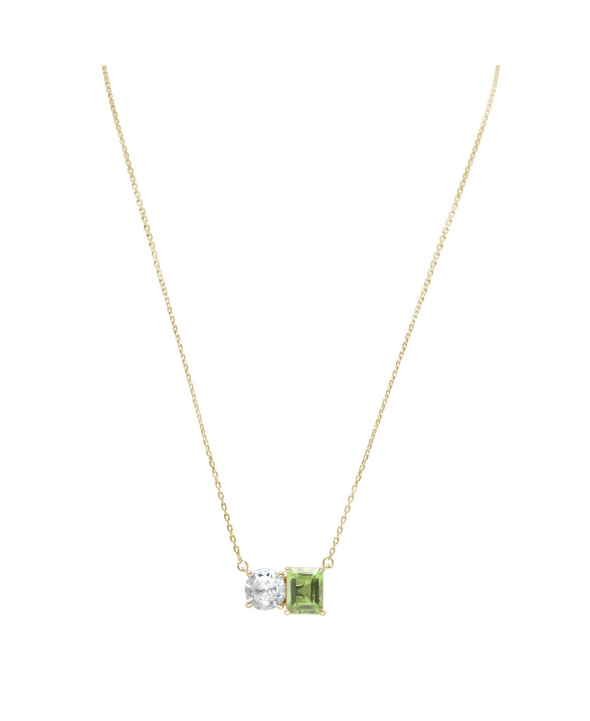 Click here for Suzy Levian Sterling Silver Topaz Two Stone Neckla... prices