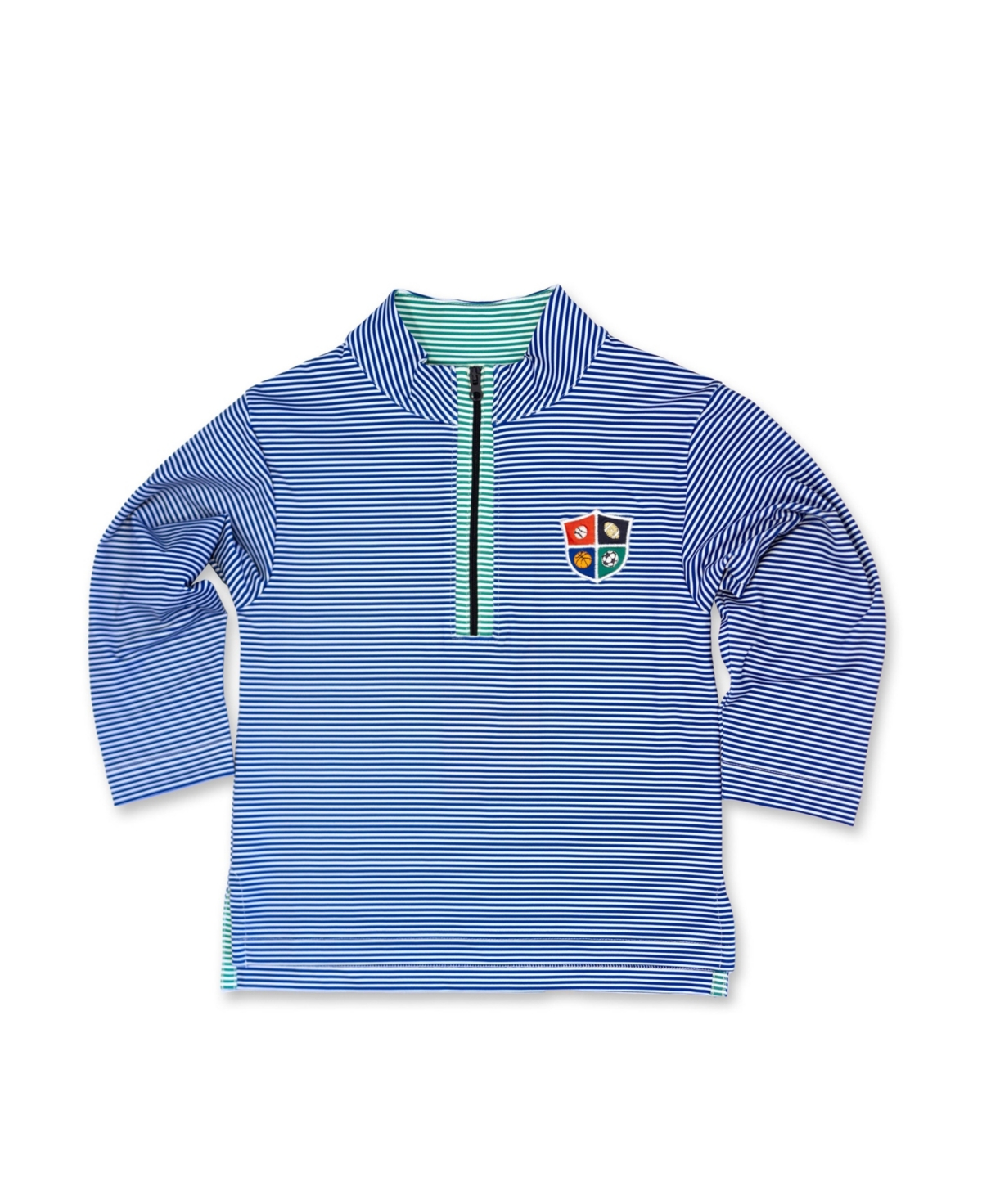 Click here for Florence Eiseman Stripe Performance Knit Half Zip... prices