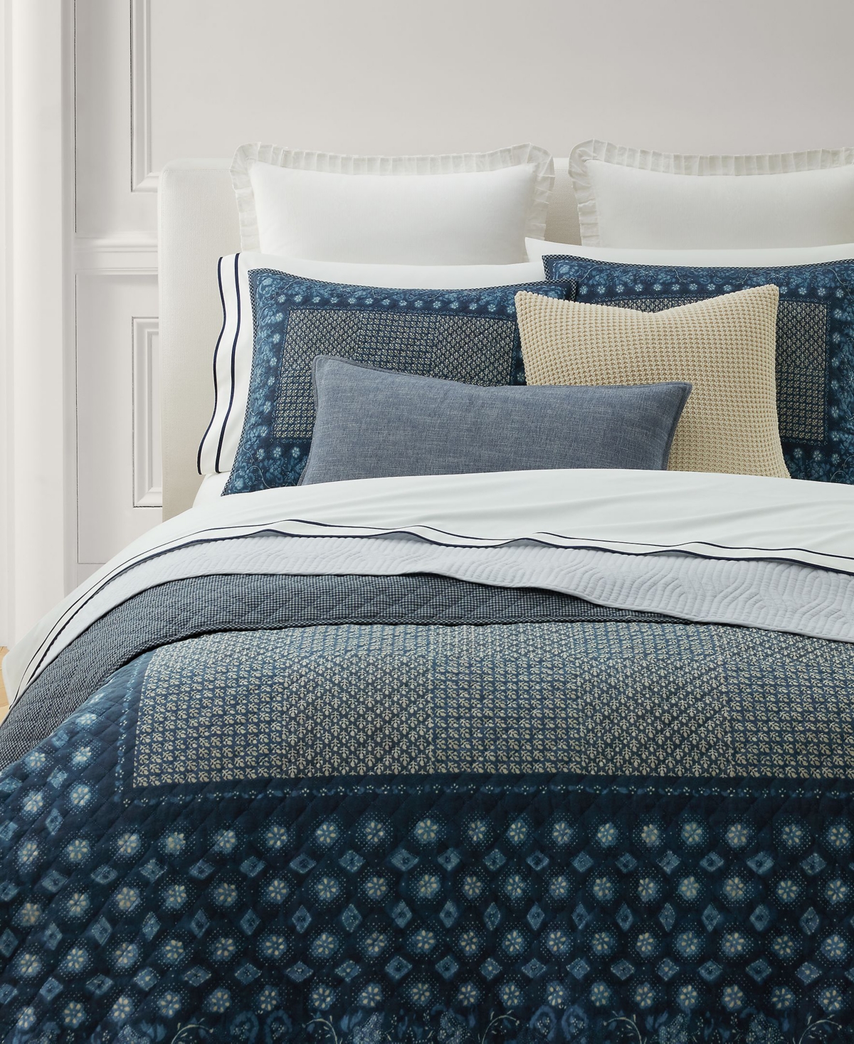 Click here for Lauren Ralph Lauren Beckett Diamond-Stitched Cotto... prices