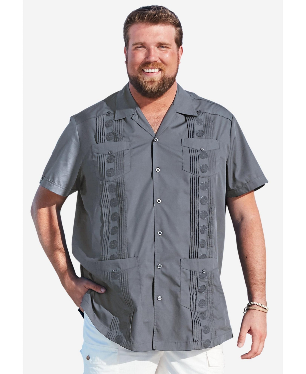 Click here for KingSize Big & Tall Short-Sleeve Guayabera Shirt -... prices