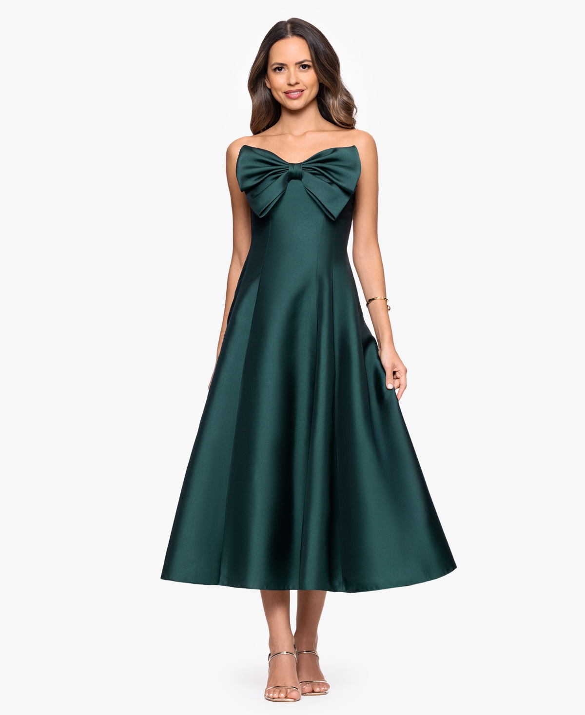Click here for Betsy & Adam Womens Strapless Midi Dress - Pine prices