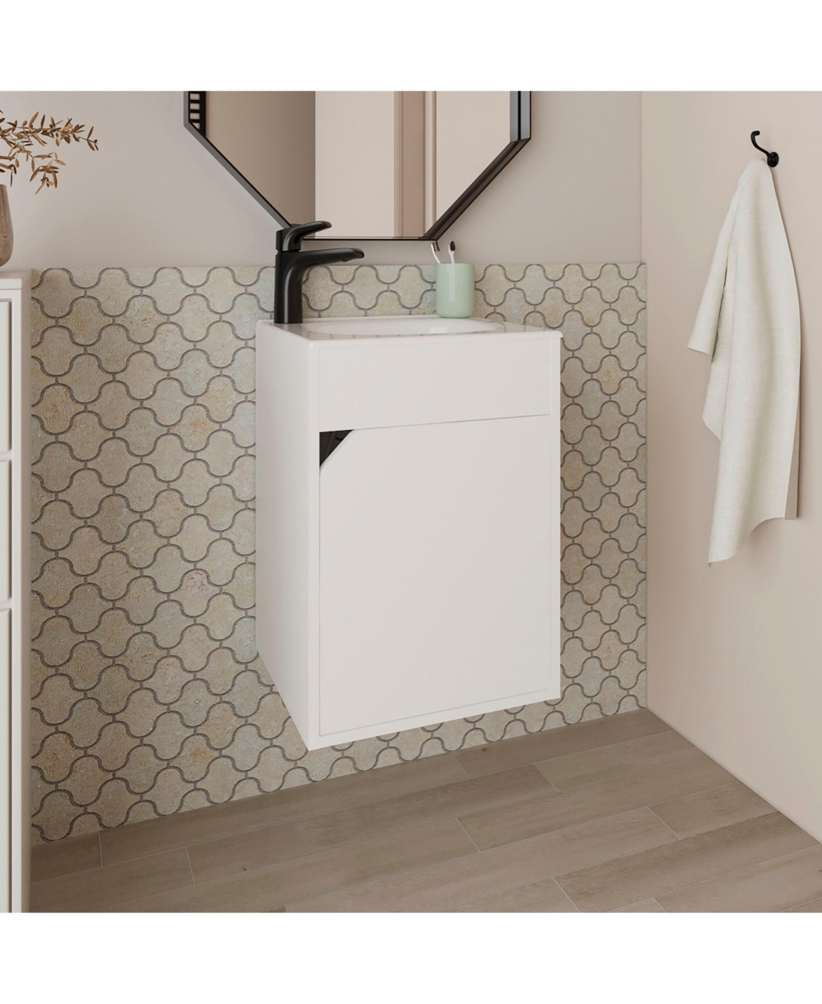 Click here for Fm Furniture Nelson Bathroom Floating Vanity  Weng... prices