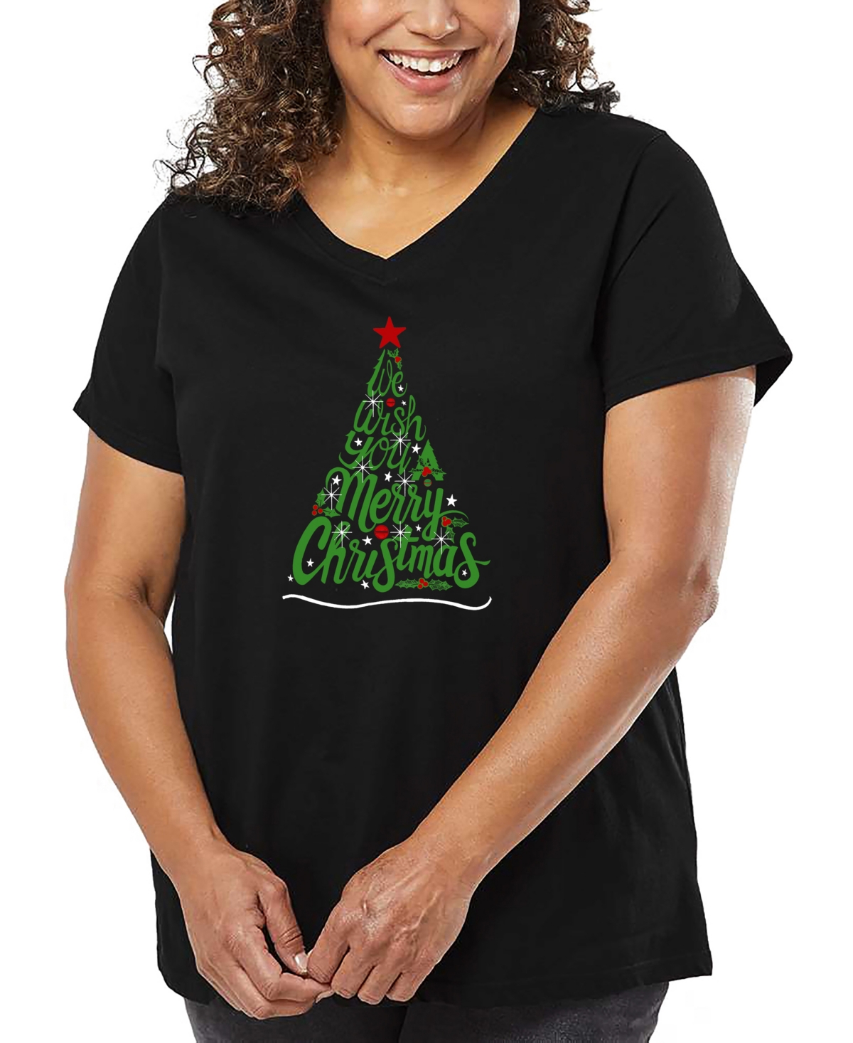 Click here for La Pop Art Plus Size We Wish You A Merry Christmas... prices