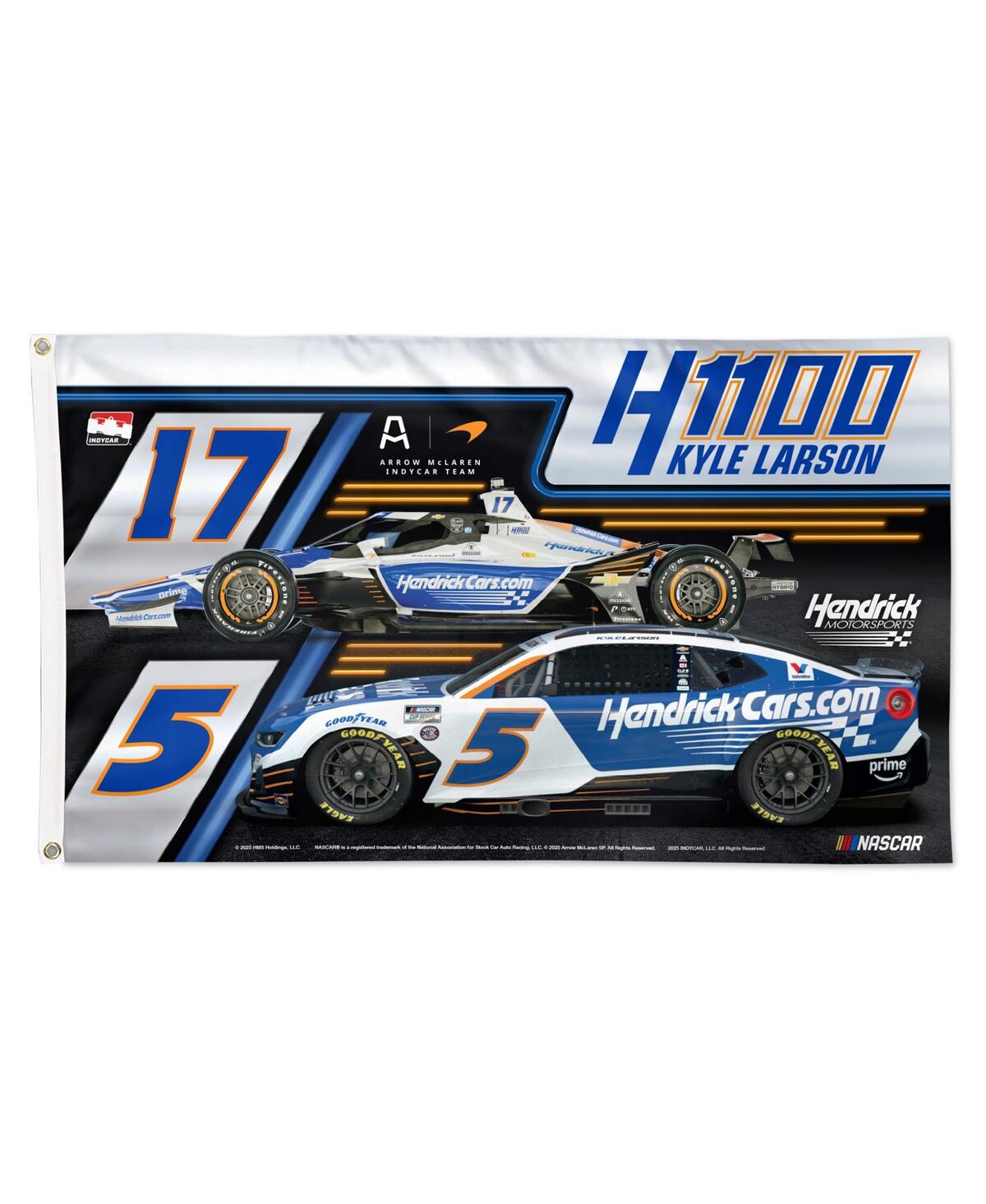 Click here for Wincraft Kyle Larson Hendrickcars.com H1100 3 x 5... prices