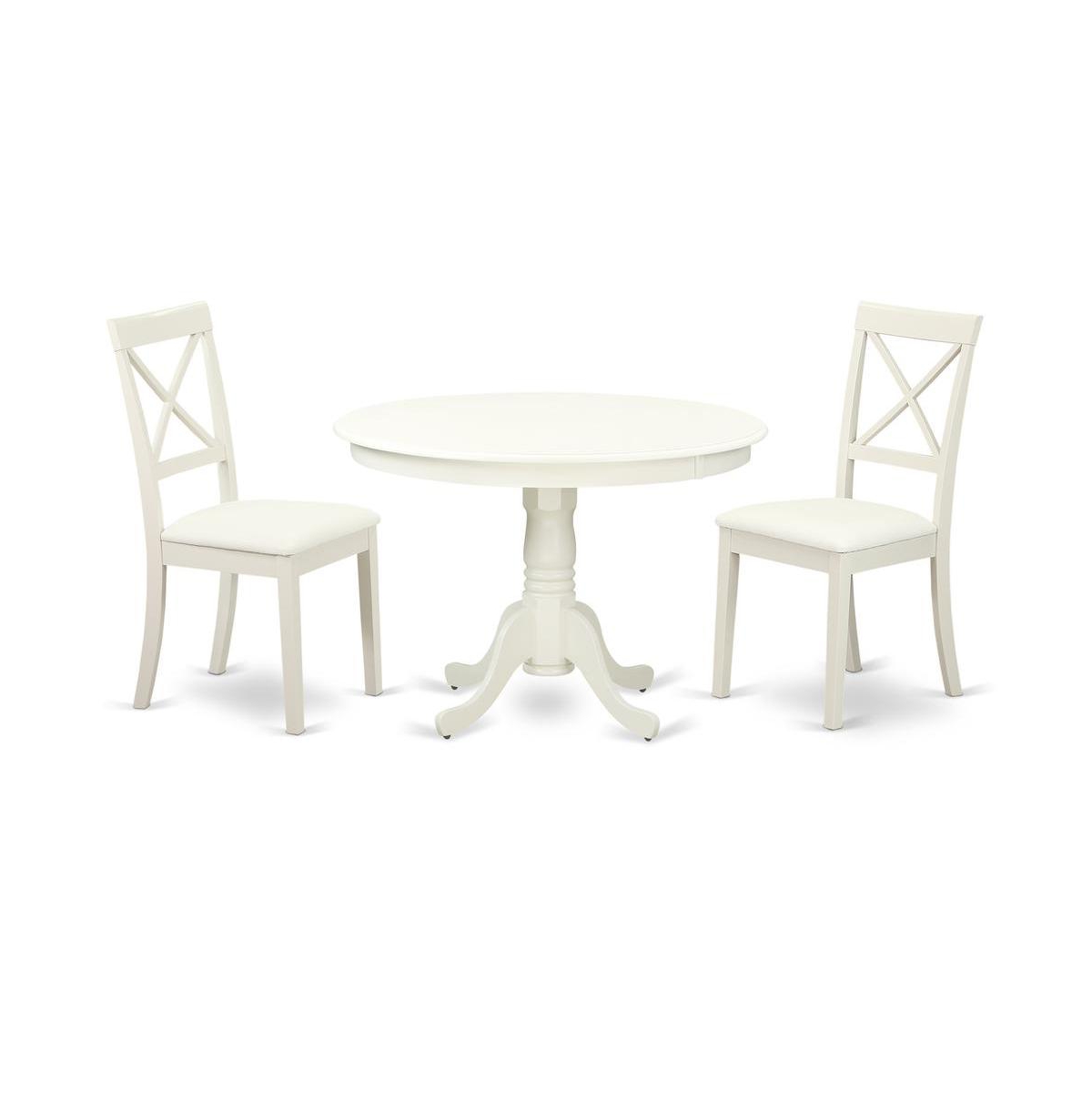 Click here for East West Furniture Dining Room Set Linen White -... prices