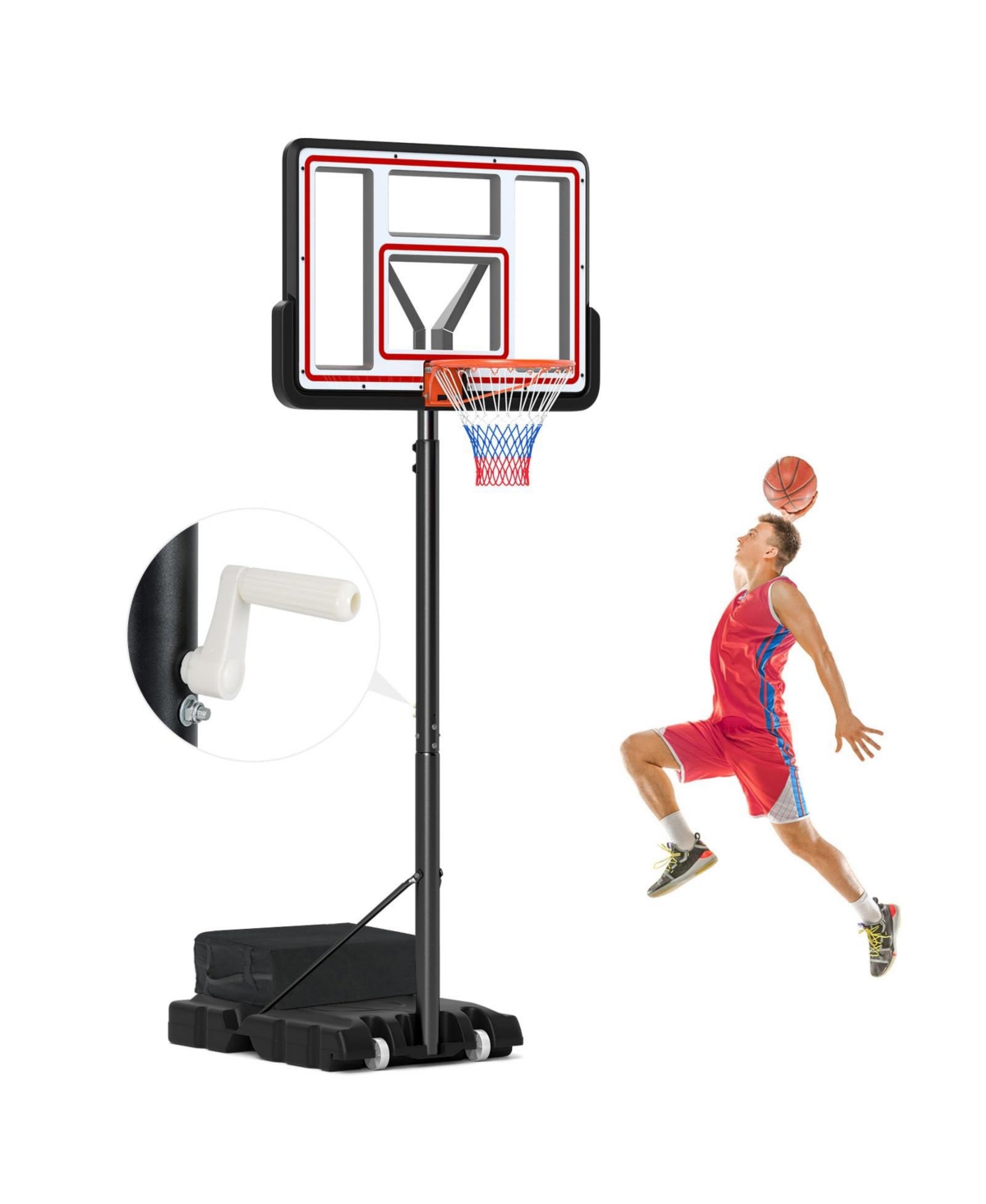Click here for Portable Basketball Hoop Adjustable Basketball Goa... prices