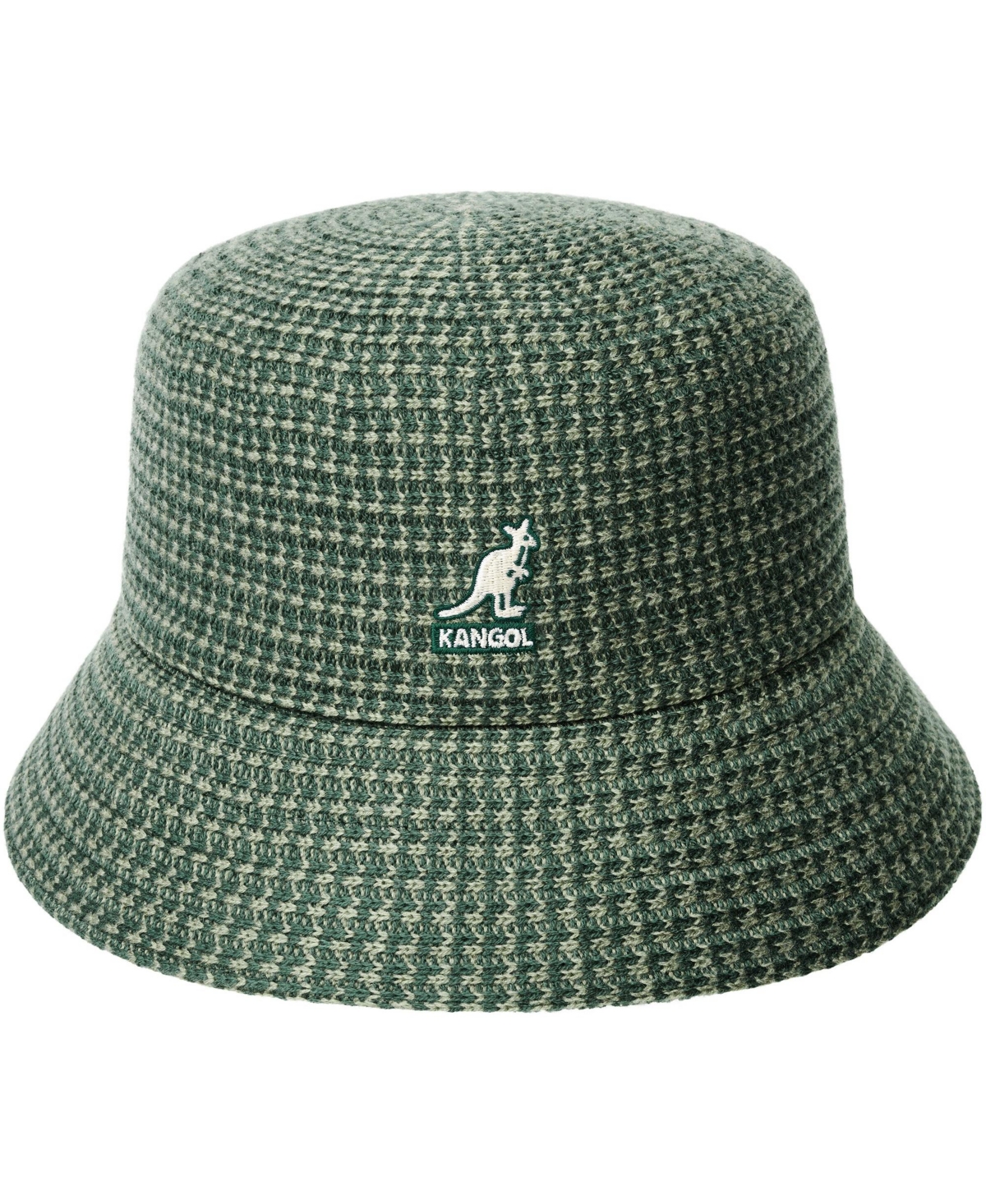 Click here for Kangol Mens Grid Knit Bucket - Deep emerald prices