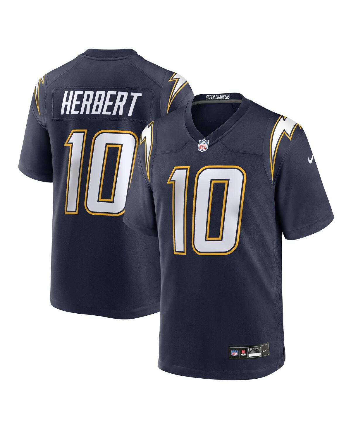 Click here for Nike Mens Justin Herbert Navy Los Angeles Chargers... prices