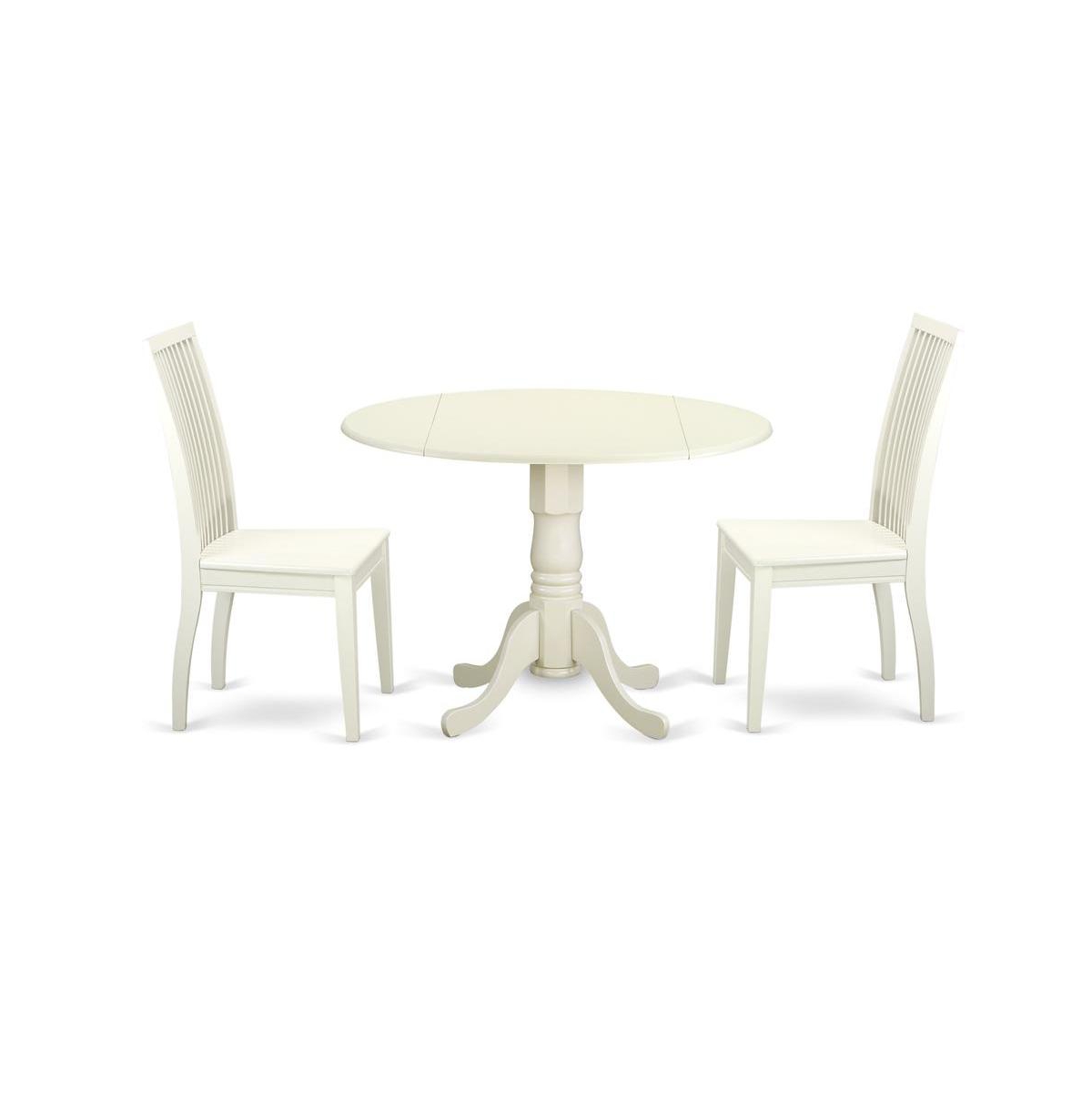 Click here for East West Furniture Dining Room Set Linen White -... prices