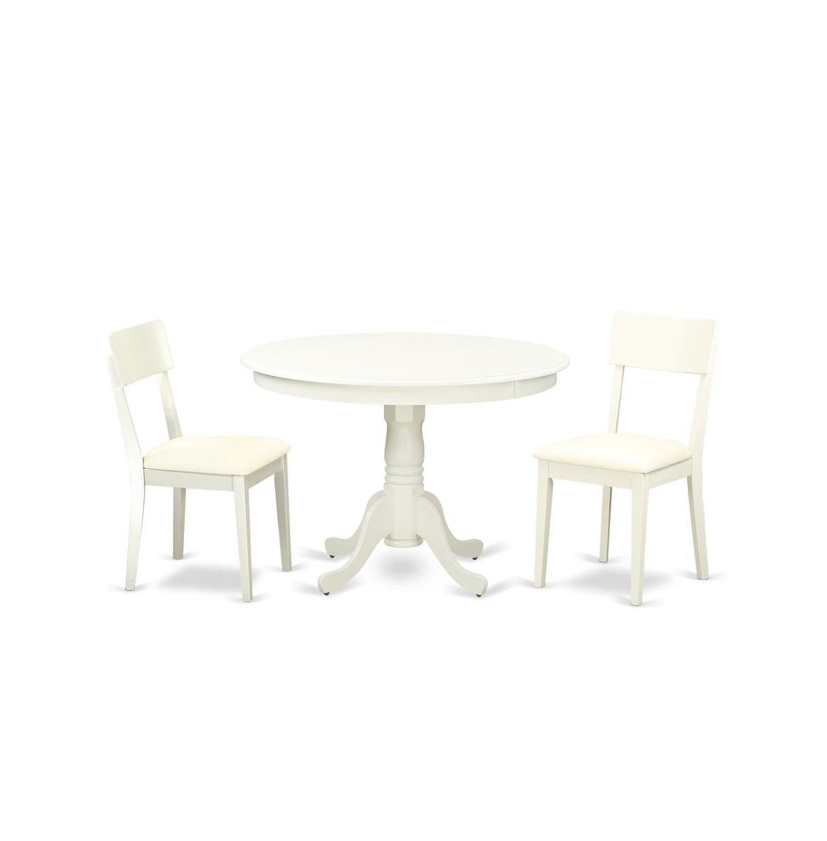 Click here for East West Furniture Dining Room Set Linen White -... prices