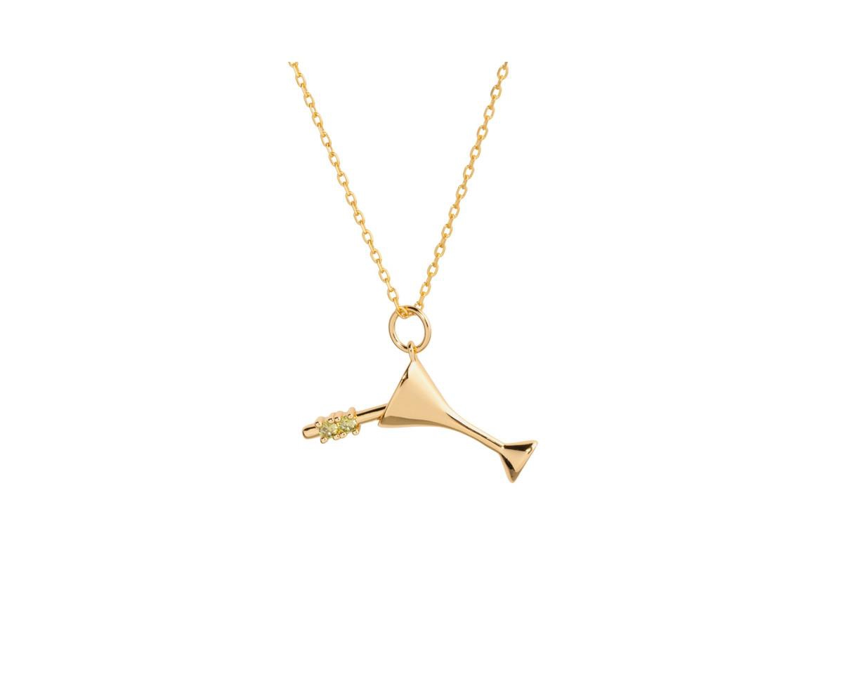 Click here for Little Sky Stone 14K Gold Plated Martini Charm Nec... prices