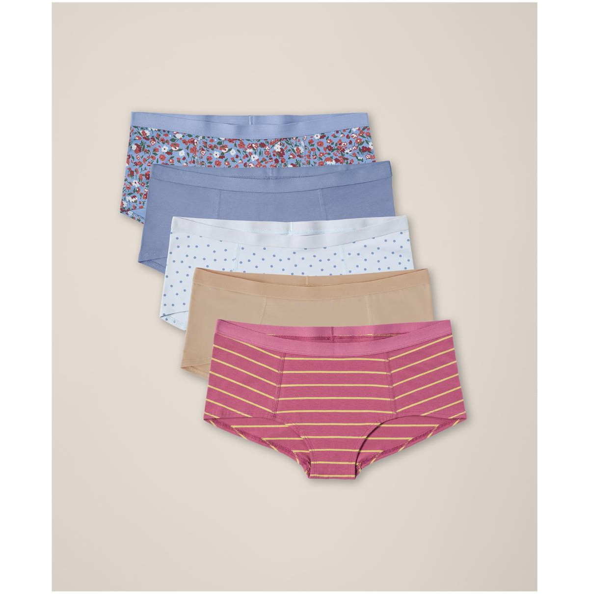 Click here for Pact Womens Everyday Boy Short 5-Pack - Essentials prices