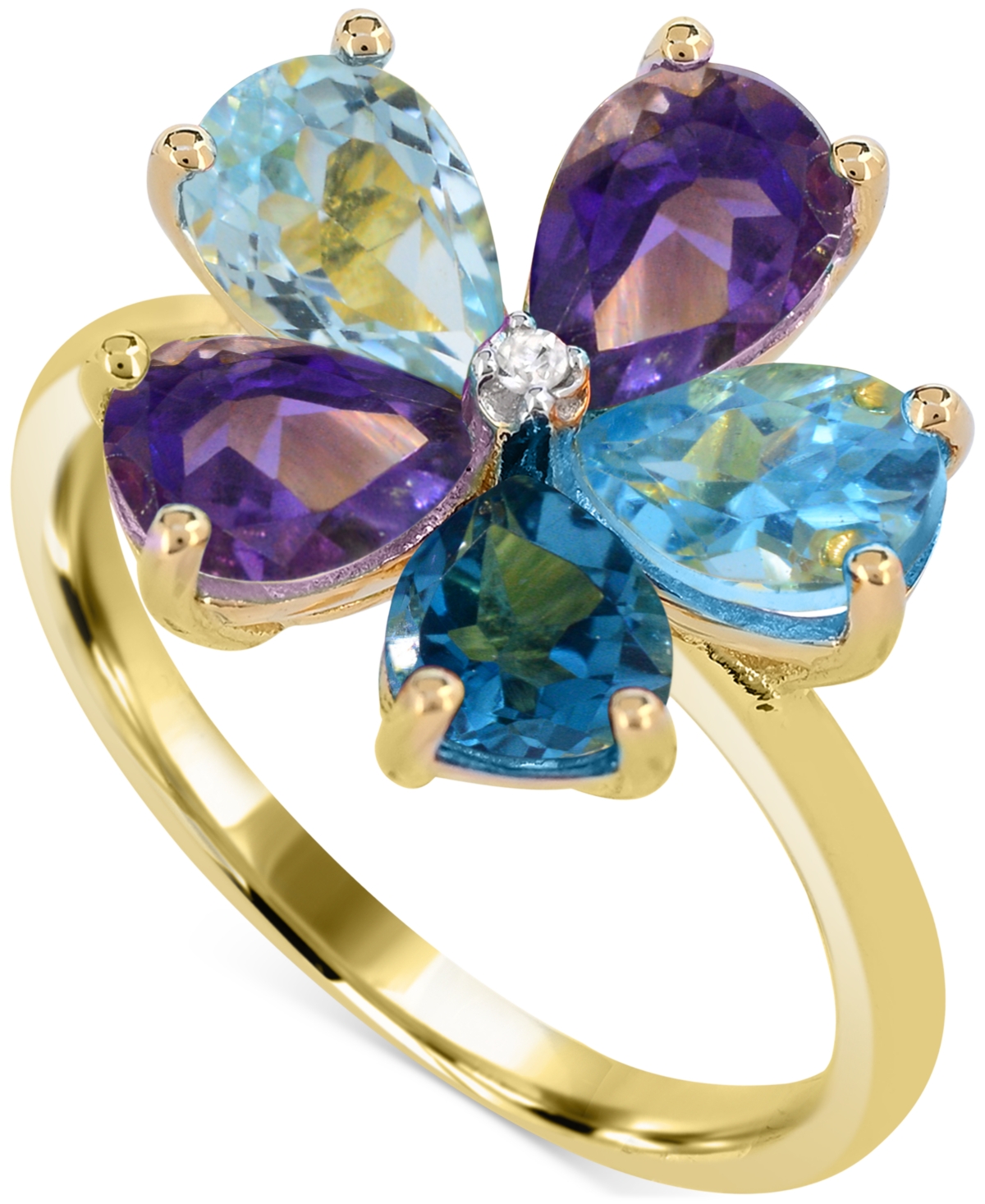 Click here for Multi-Gemstone (3-1/2 ct. t.w.) Flower Statement R... prices