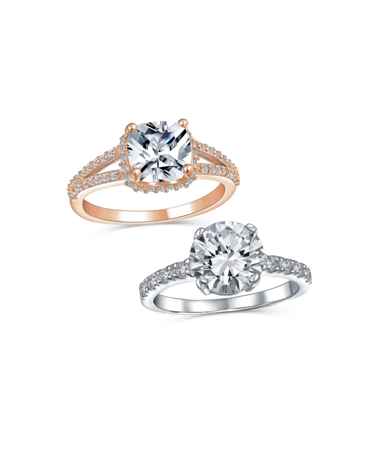 Click here for Bling Jewelry 2-Pc. Sterling Silver Cz Promise Rin... prices