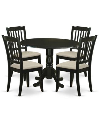 East West Furniture Dining Room Set Black