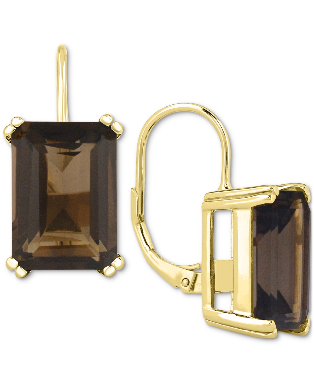 Click here for Onyx Leverback Hoop Earrings in 14k Gold-Plated St... prices