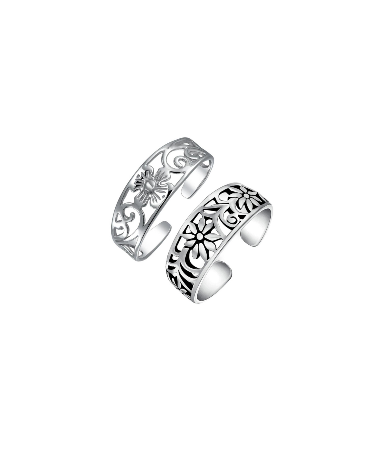 Click here for Bling Jewelry Set of 2 Flowers Vine Carved Swirl F... prices