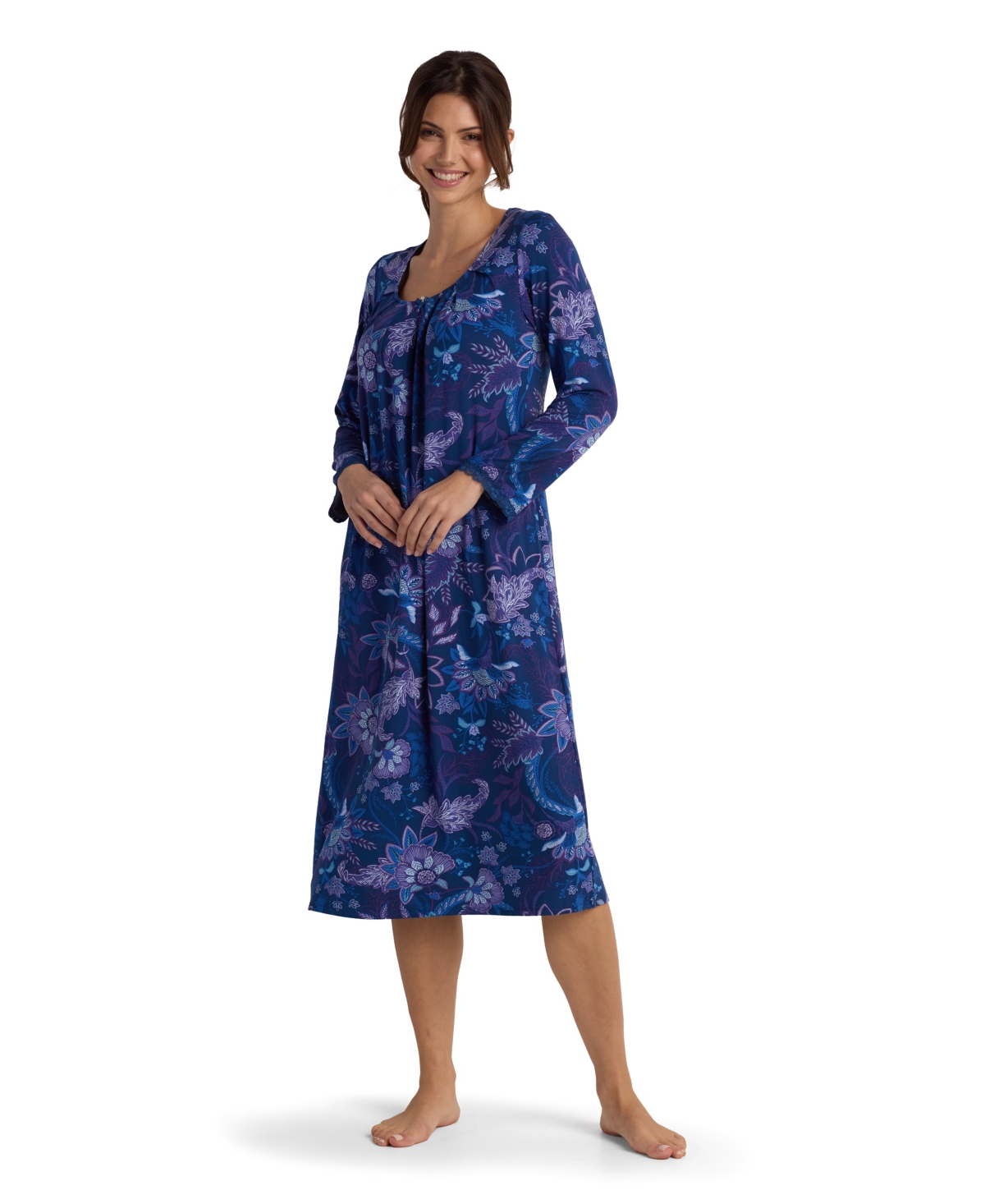 Click here for Miss Elaine Womens Long Sleeve Printed Night Dress... prices