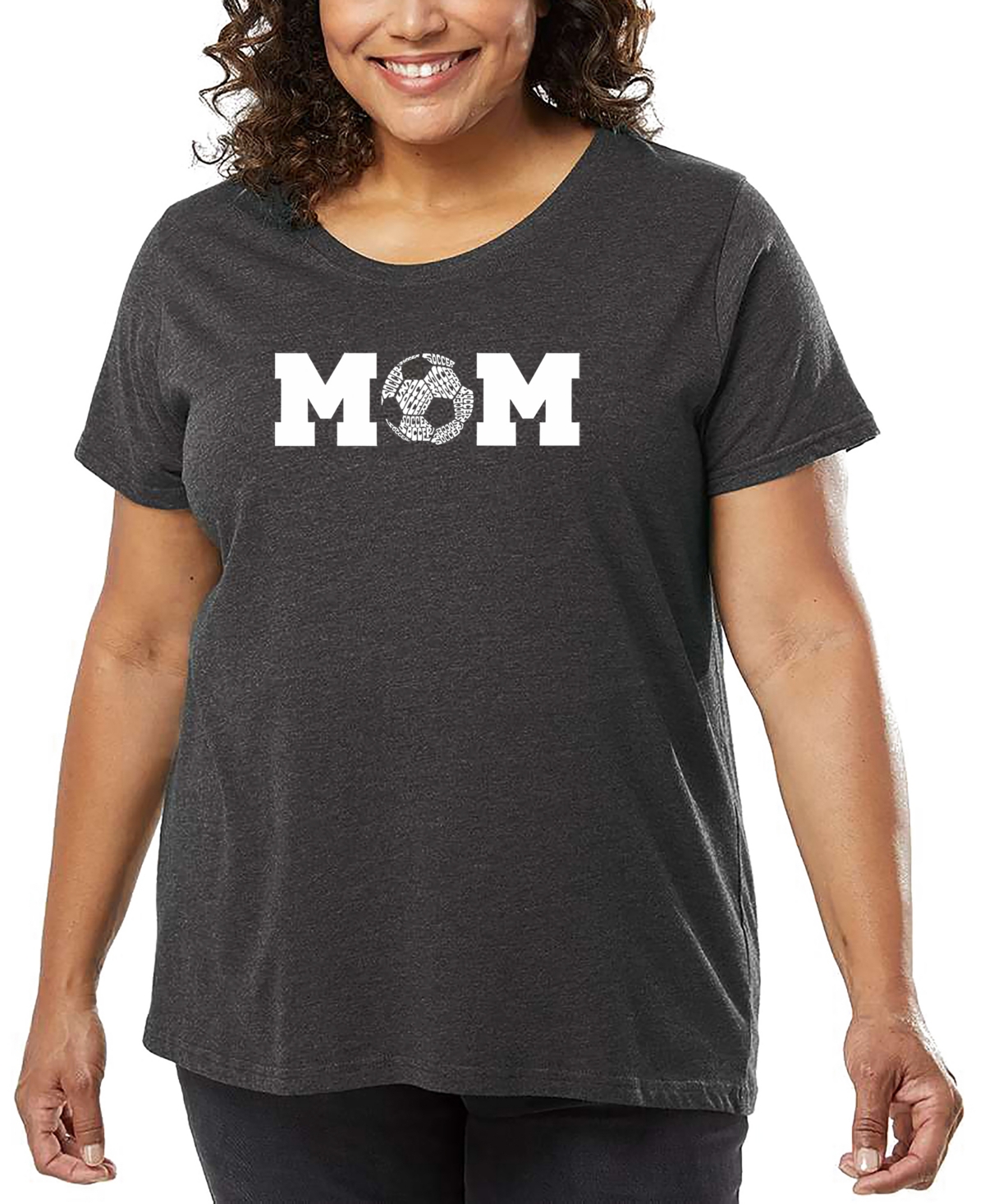 Click here for La Pop Art Plus Size Soccer Mom Word Art T-Shirt -... prices