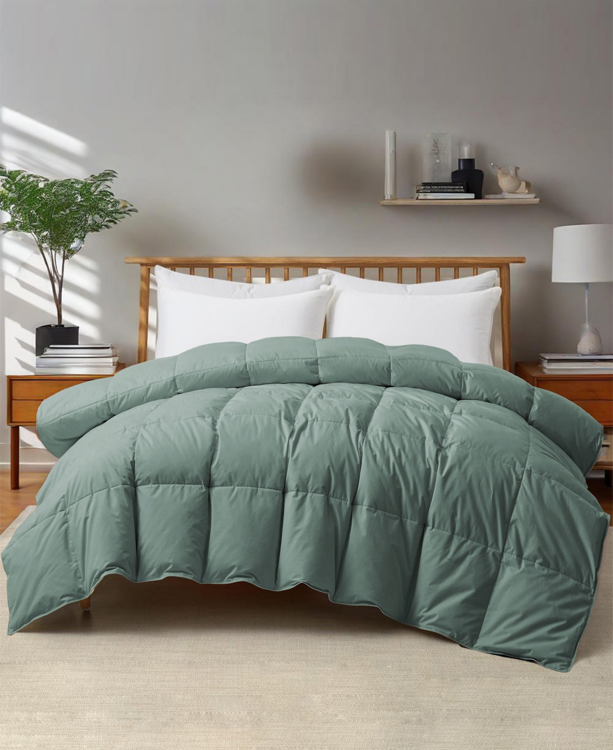Click here for Unikome All Season Goose Down Comforter  Twin - Gr... prices