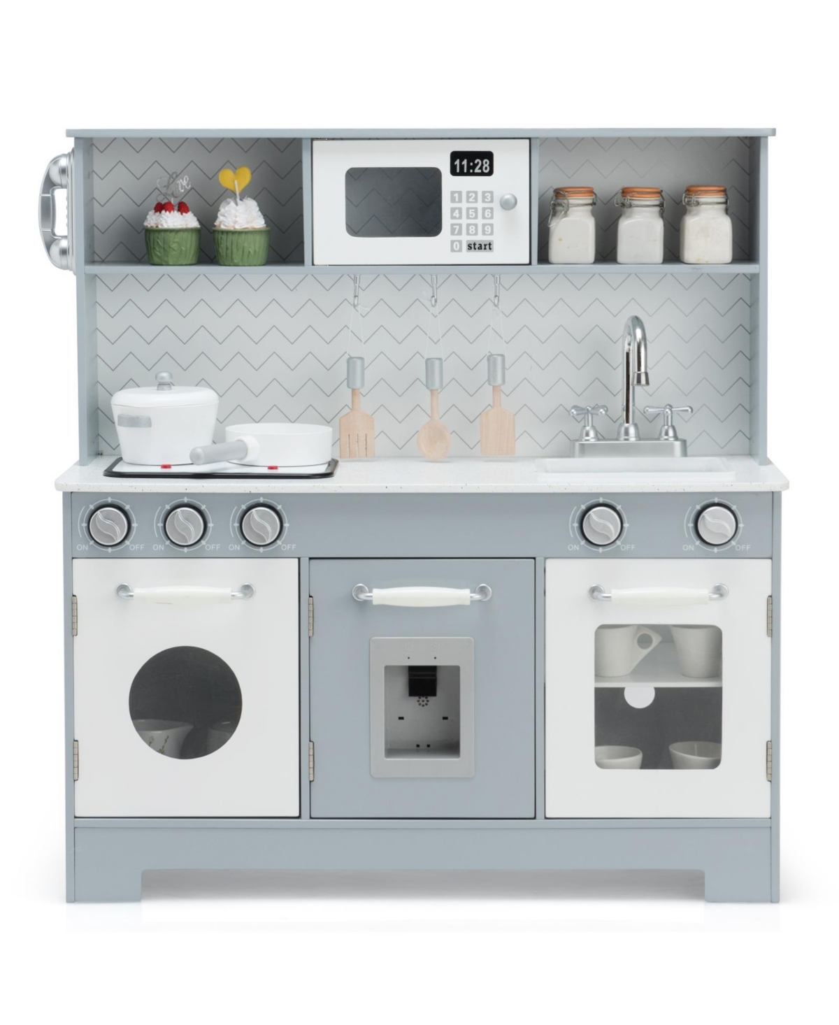Click here for Pretend Play Kitchen Wooden Toy Set for Kids with... prices