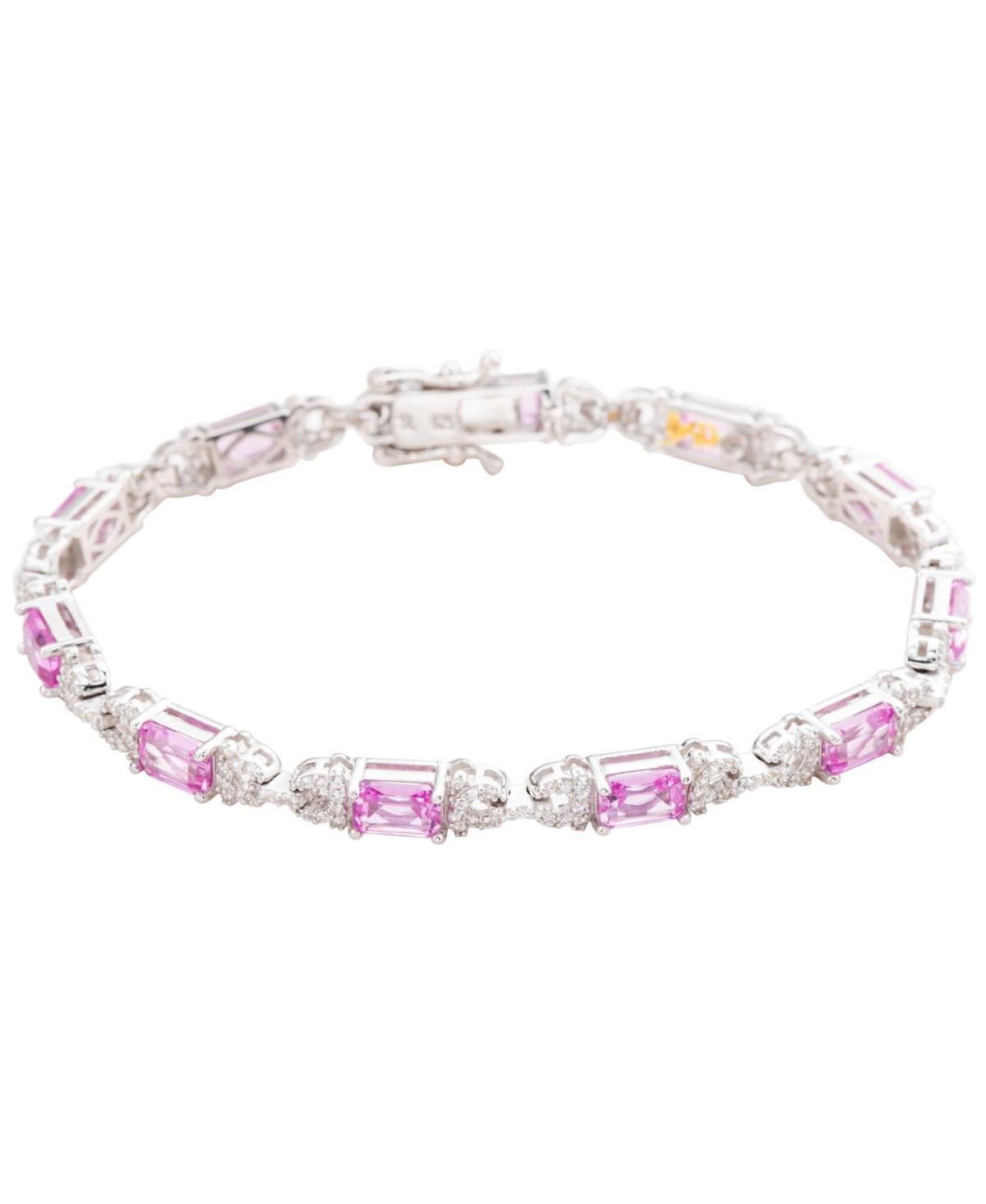 Click here for Suzy Levian Sterling Silver Emerald-Cut Sapphire &... prices