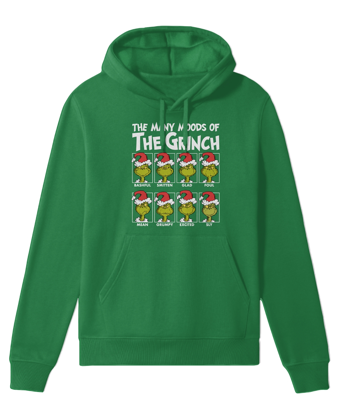 Click here for Hybrid Mens Grinch Naughty Nice Graphic Hoodie - G... prices