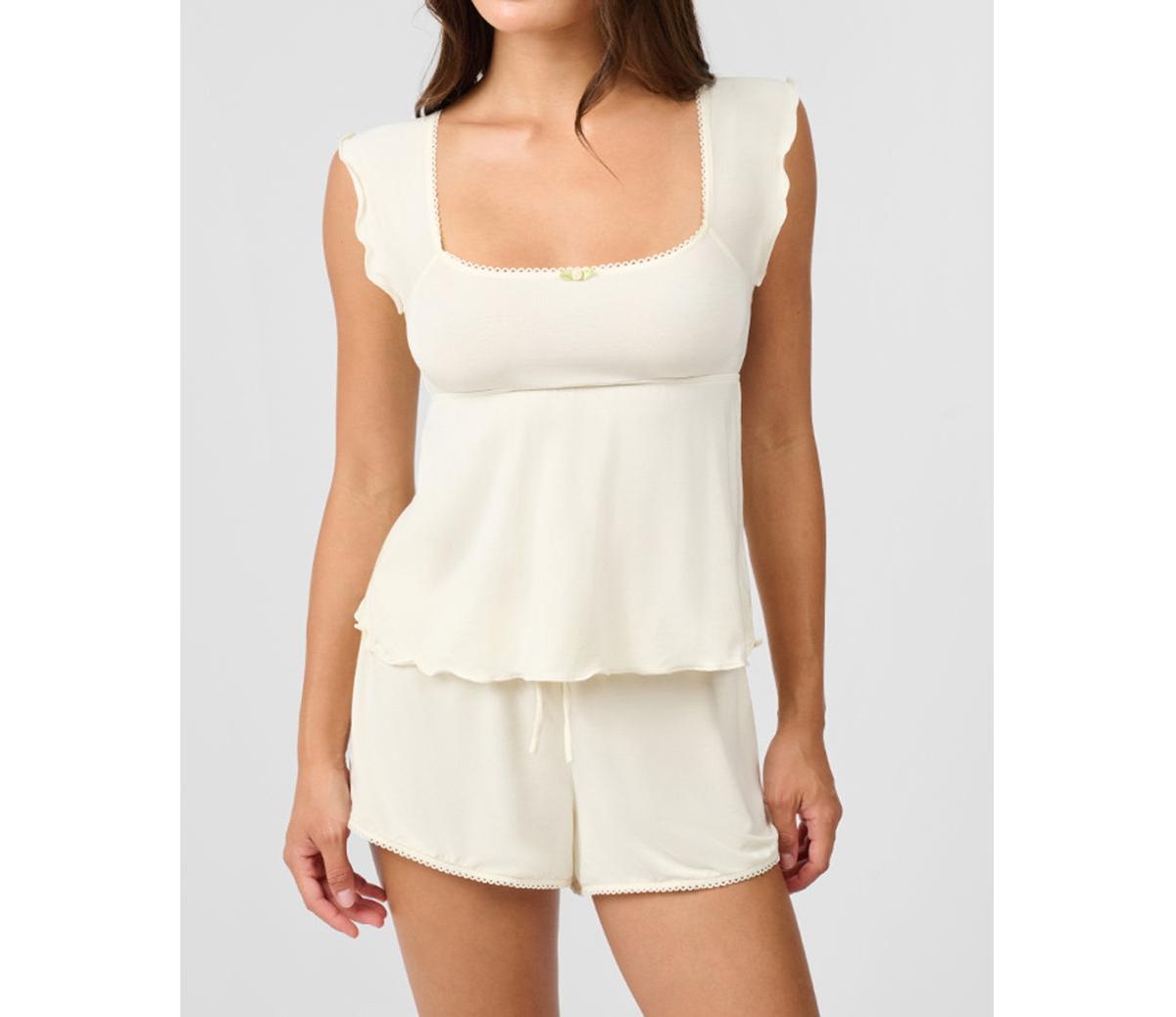 Click here for WeWoreWhat Womens Square Neck Babydoll Top - Antiq... prices