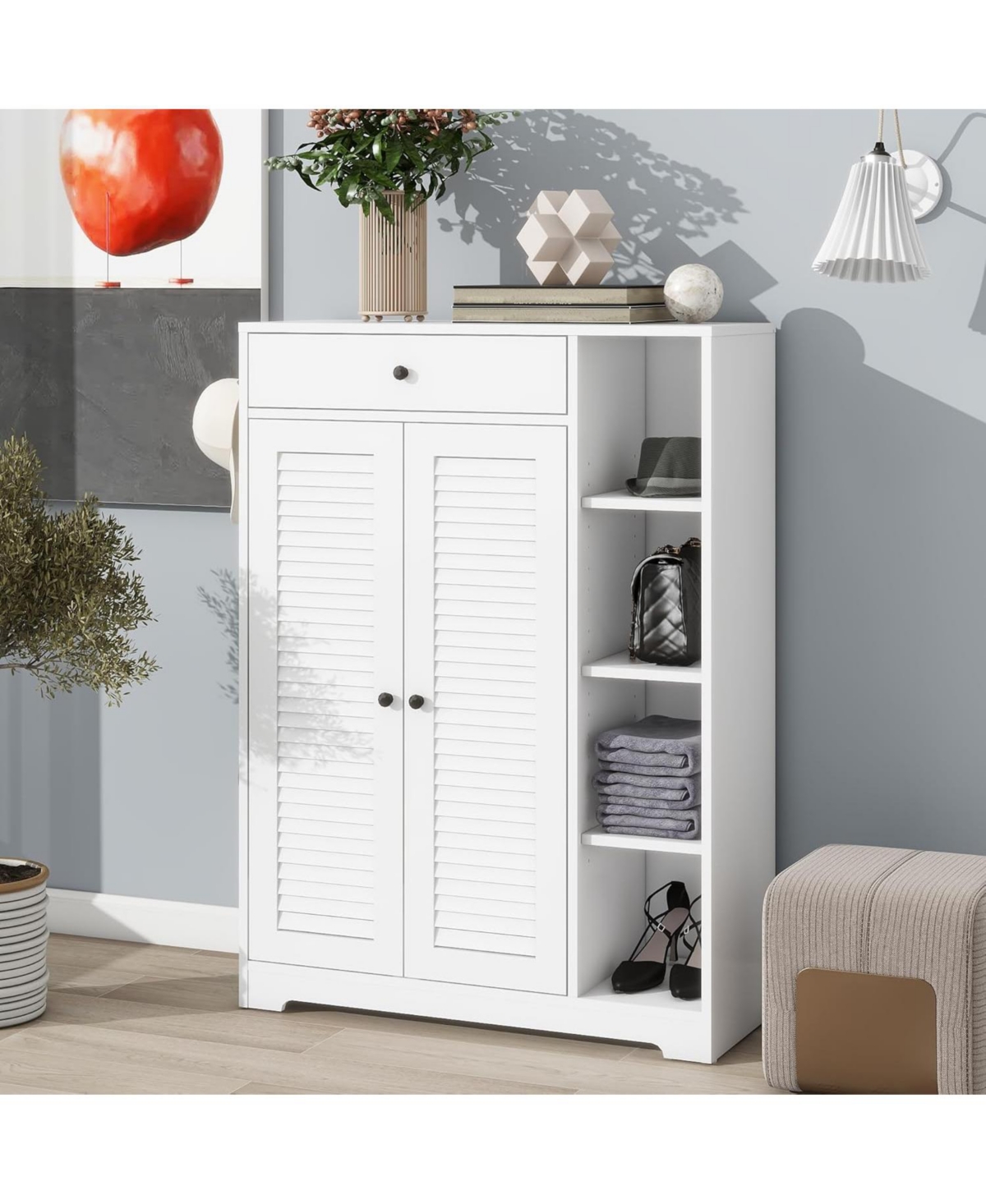 Click here for Vanirror Shoe Storage Cabinet with Shutter Doors &... prices