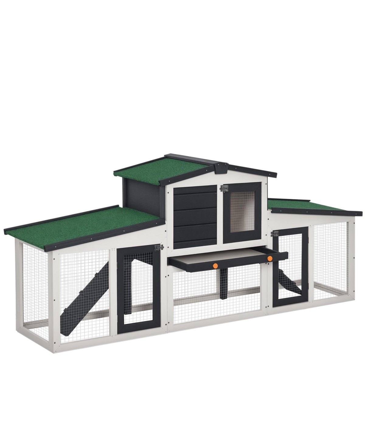 Click here for PawHut Large Rabbit Hutch with Double Runs  Wooden... prices