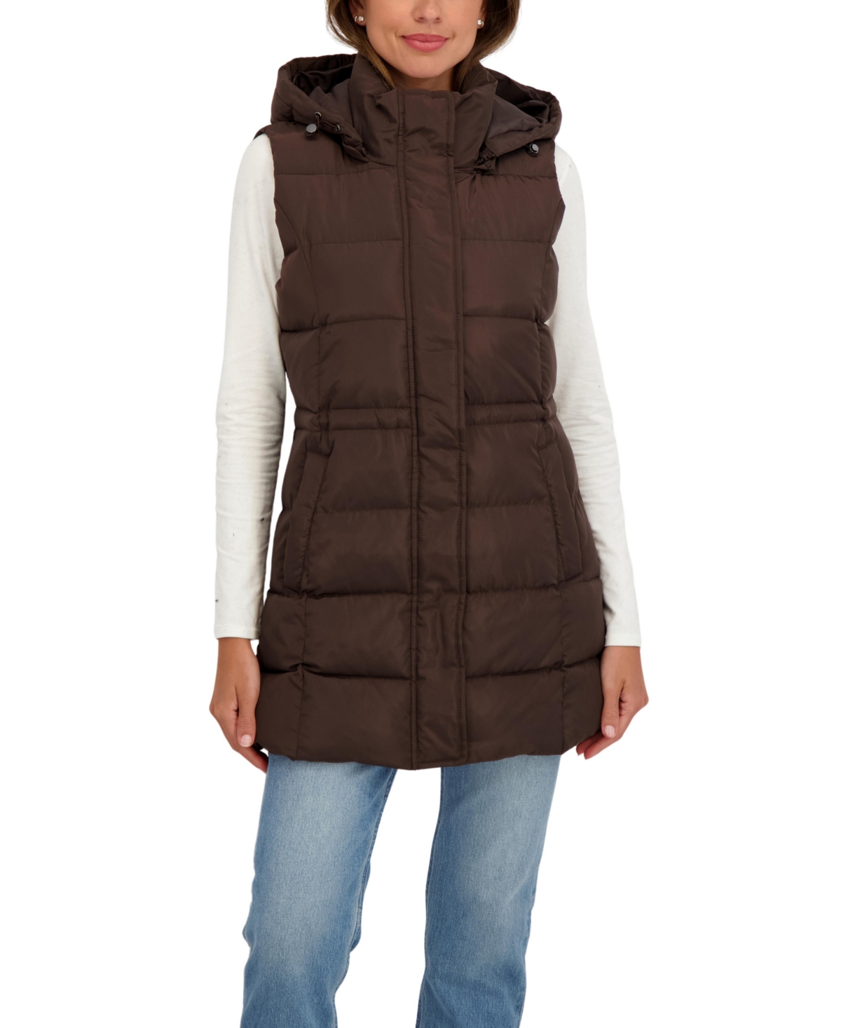 Click here for Sebby Collection Womens Puffer Vest With Drawstrin... prices