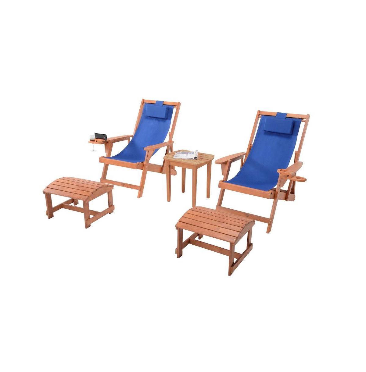 Click here for Jiallo Canvas Sling Chair With Cup And Wine Holder... prices