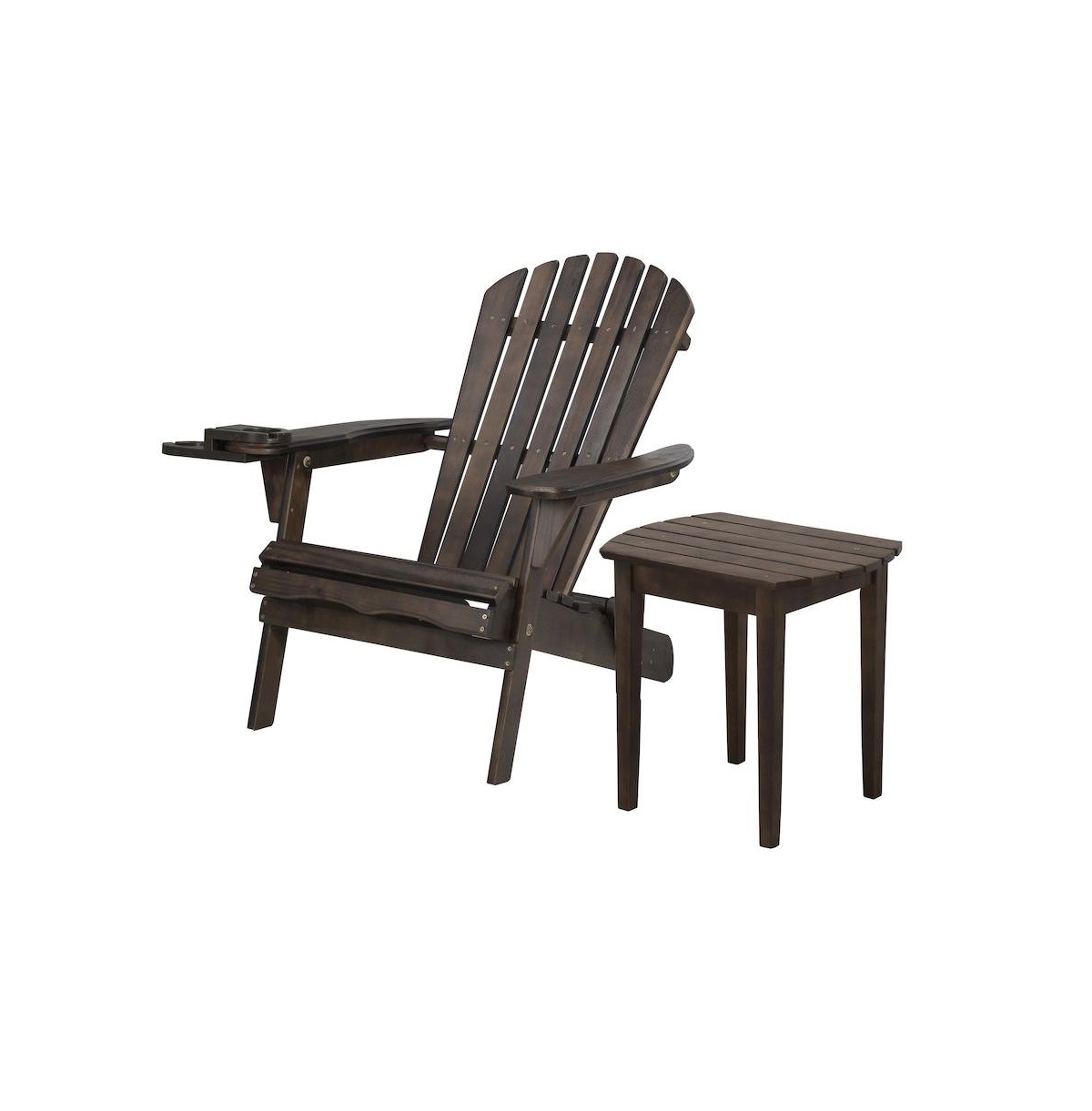 Click here for Jiallo Foldable Adirondack Chair With Cup Holder W... prices