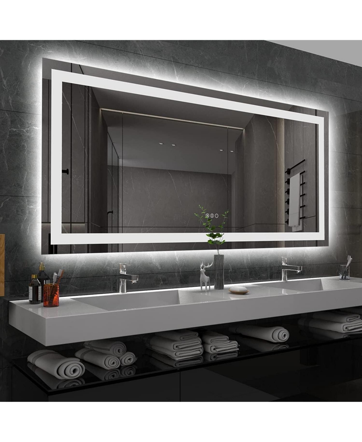 Click here for Amorho Led Bathroom Mirror  60 x 36 with Front Lig... prices