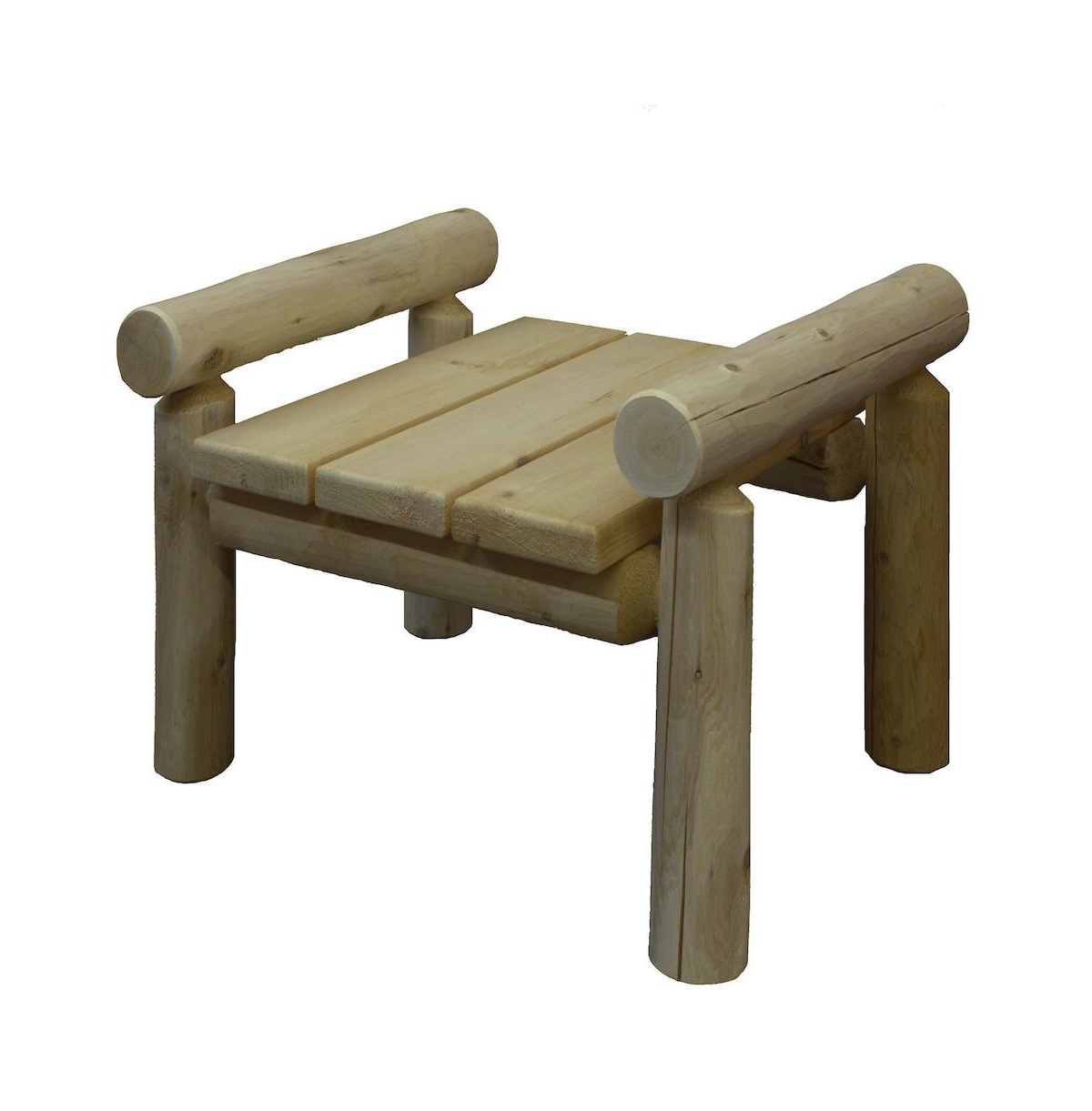 Click here for Contoured Comfort Cedar Log Ottoman - Unfinished prices