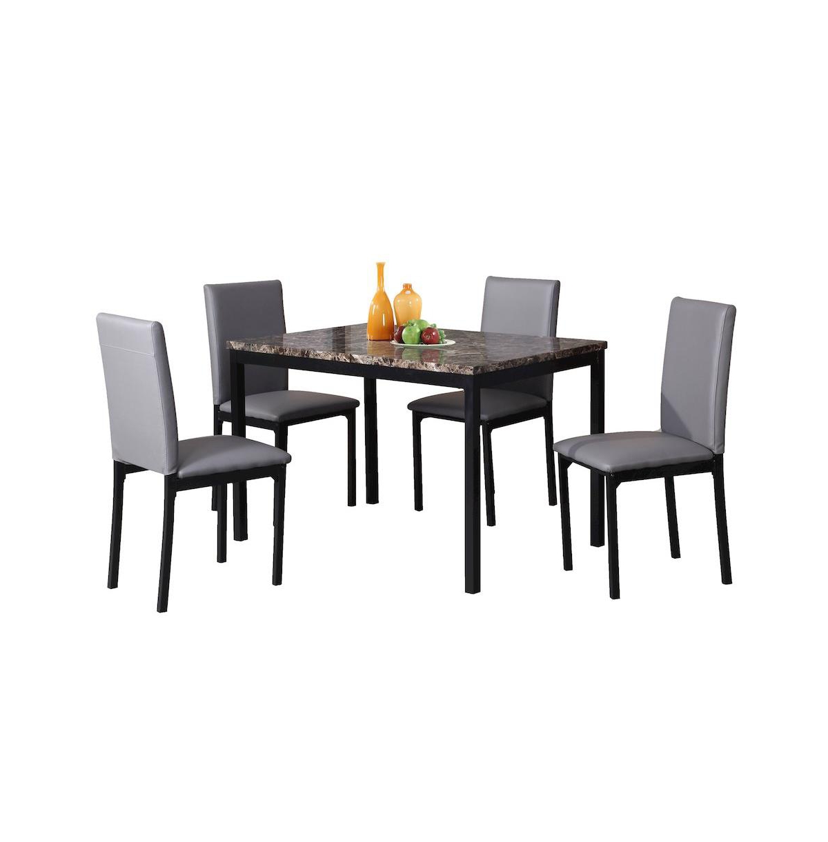 Click here for Roundhill Furniture Citico 5-Pc Dinette Set with L... prices