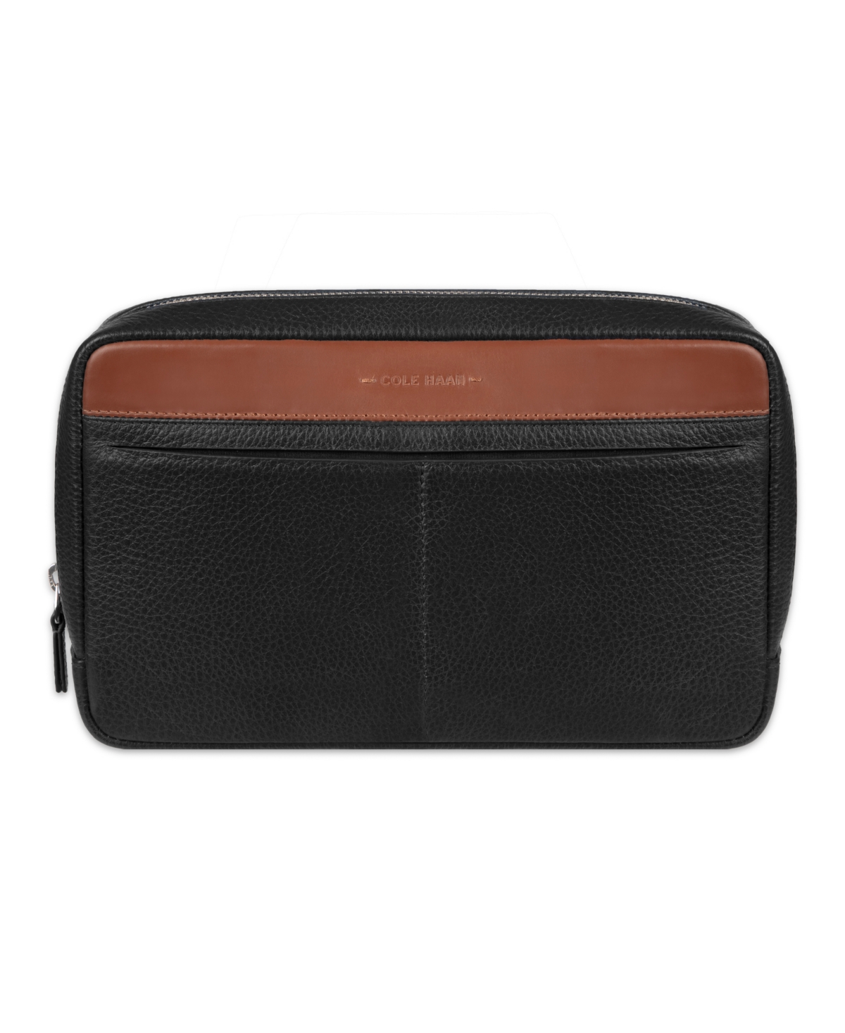 Click here for Cole Haan Mens Two Tone Top Zip Leather Toiletry B... prices
