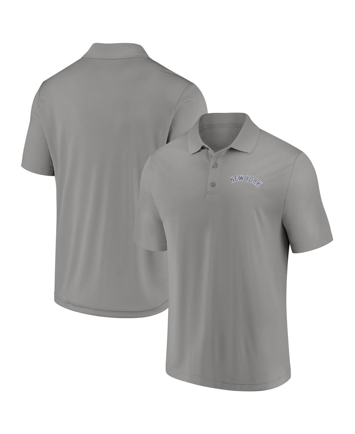 Click here for Fanatics Mens Gray New York Yankees Logo Polo Shir... prices
