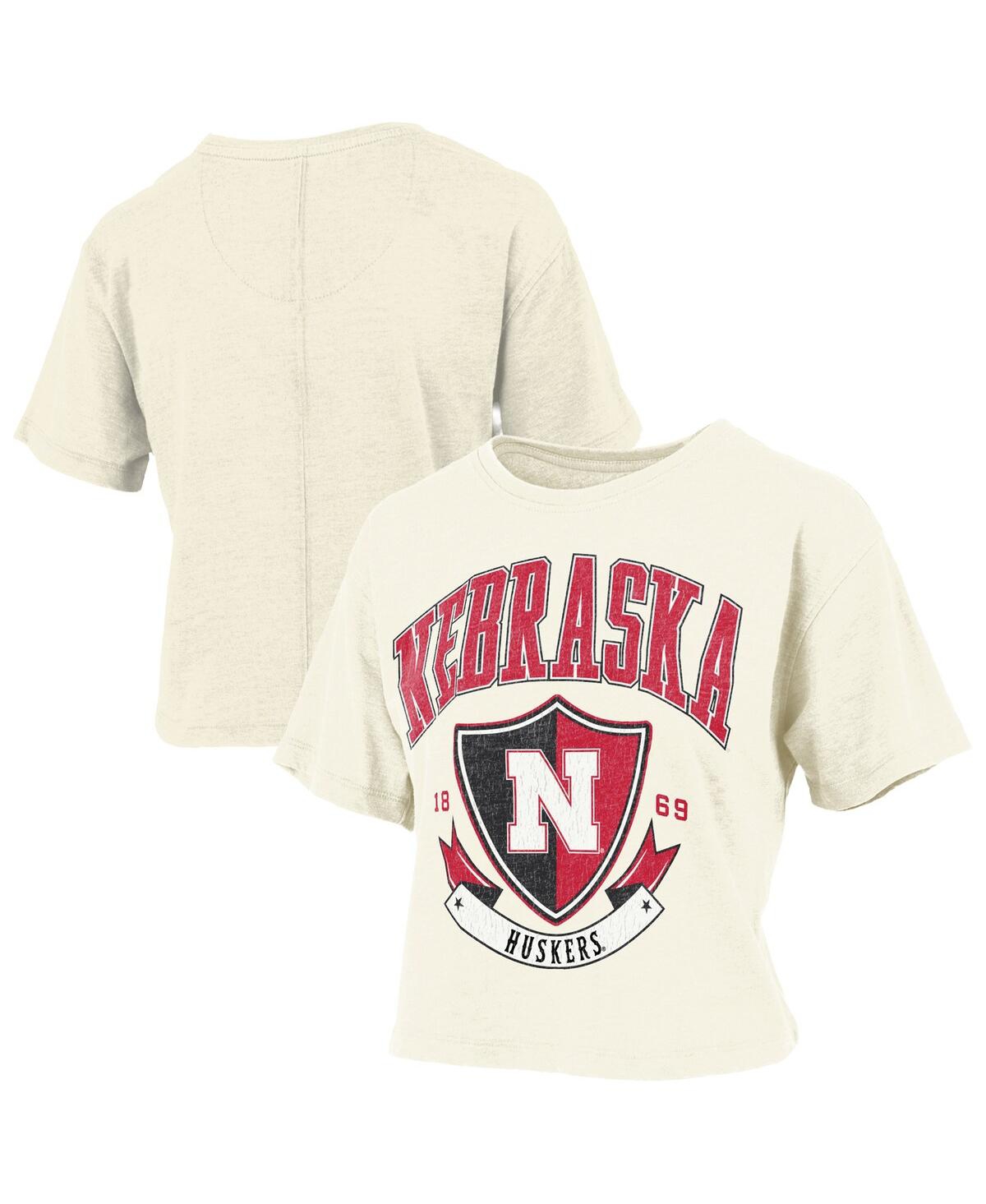 Click here for Pressbox Womens Cream Nebraska Huskers Buckler Vin... prices