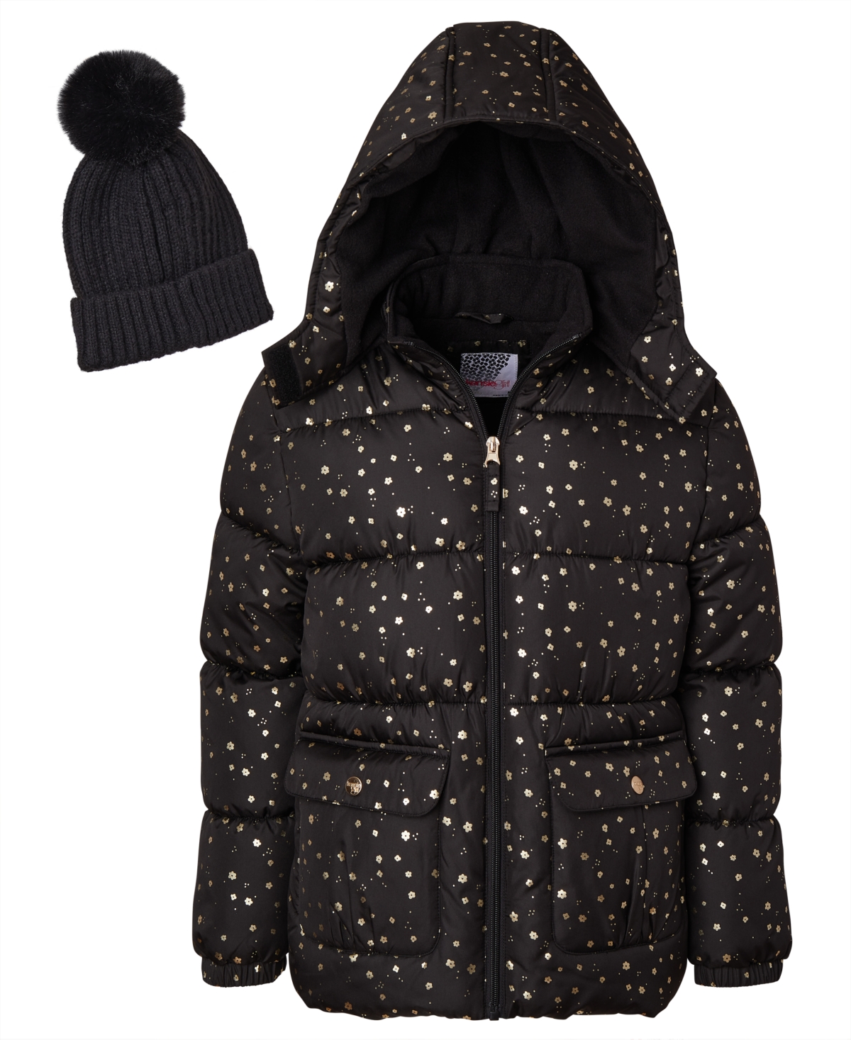 Click here for Kensie Girl Big Girls Foil Dot Puffer Jacket with... prices