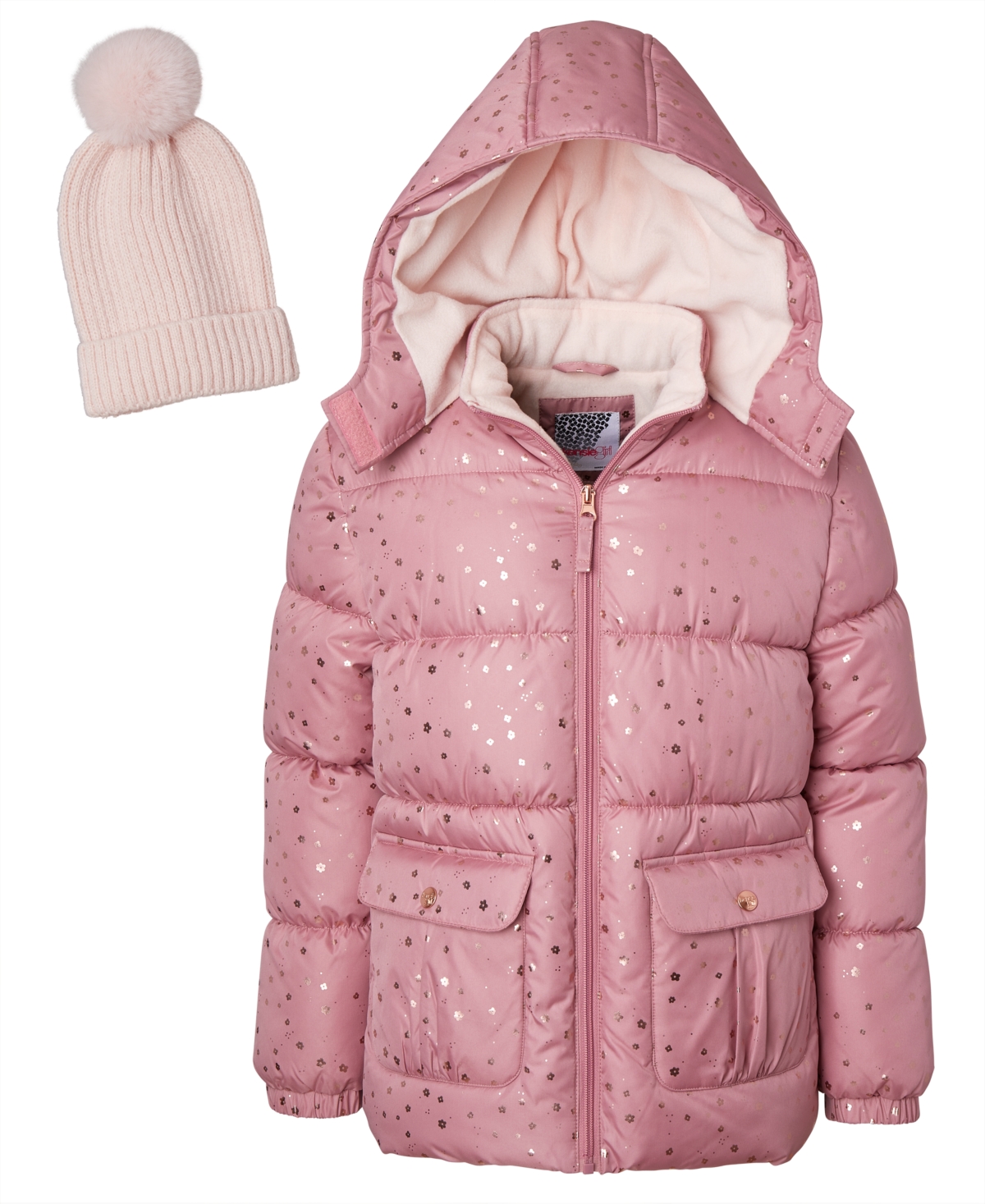 Click here for Kensie Girl Big Girls Foil Dot Puffer Jacket with... prices