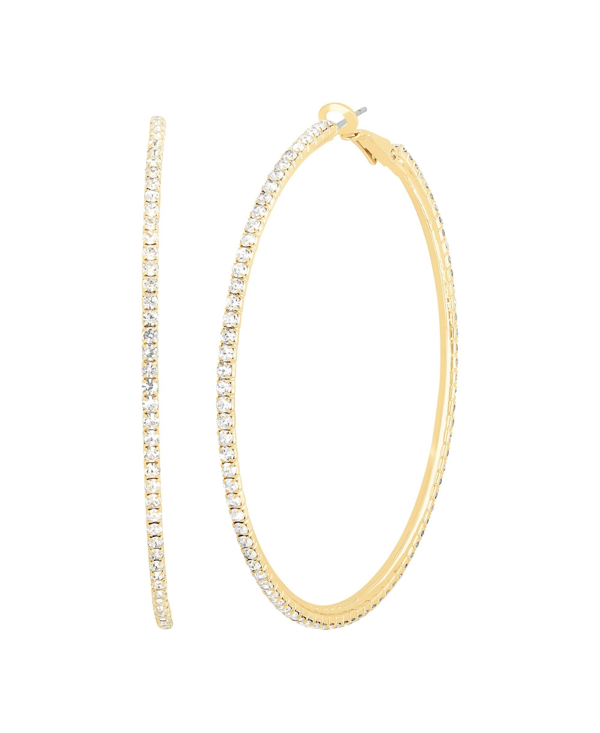 Click here for Crystal Hoop Earrings - Gold prices