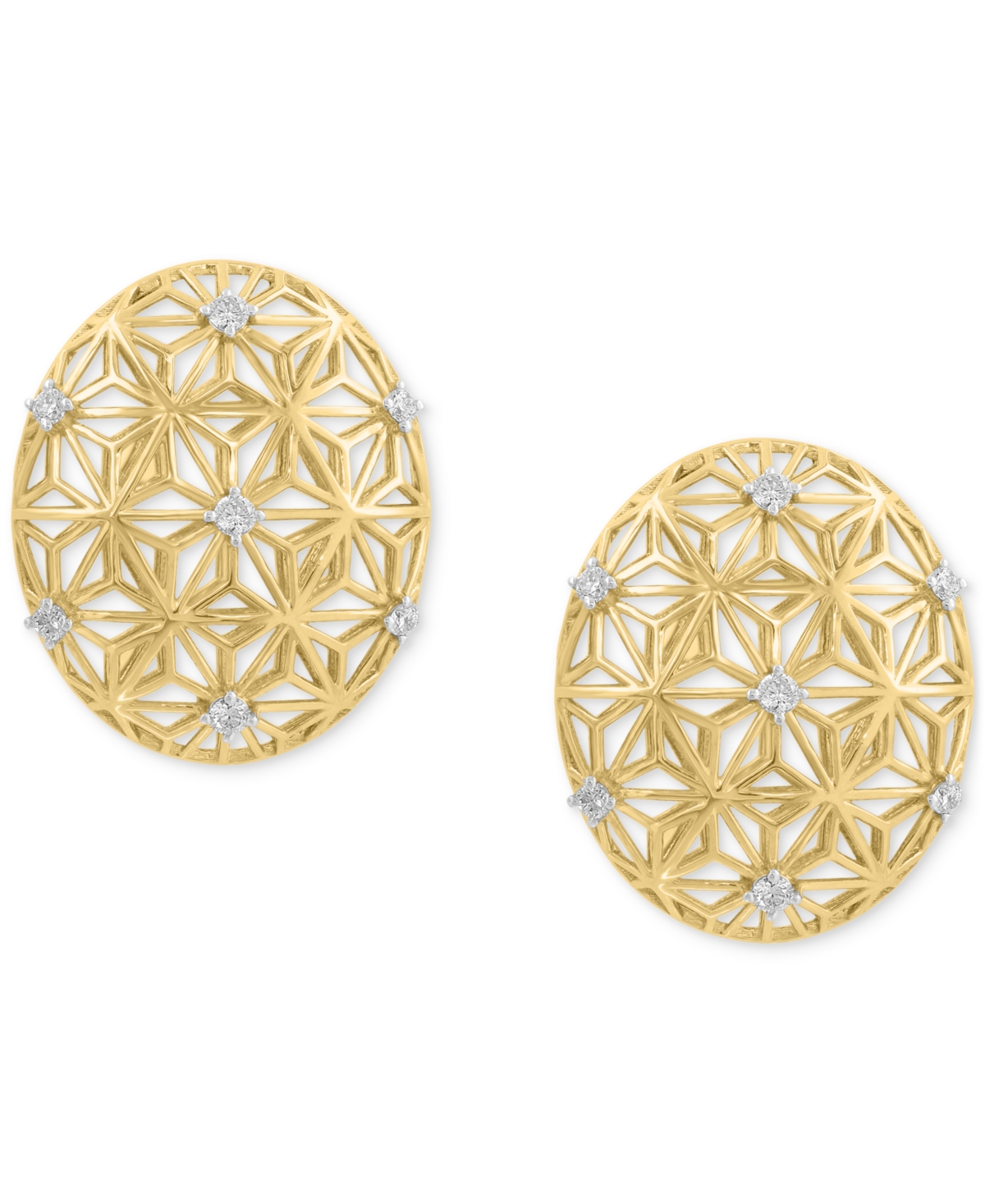 Click here for Effy Diamond Lattice Openwork Stud Earrings (1/5 c... prices