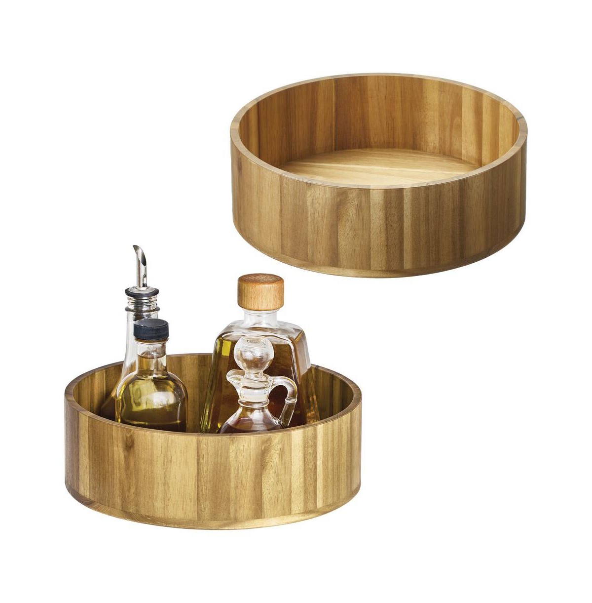 Click here for iDesign 10-Inch Round Acacia Wood Lazy Susan - Set... prices