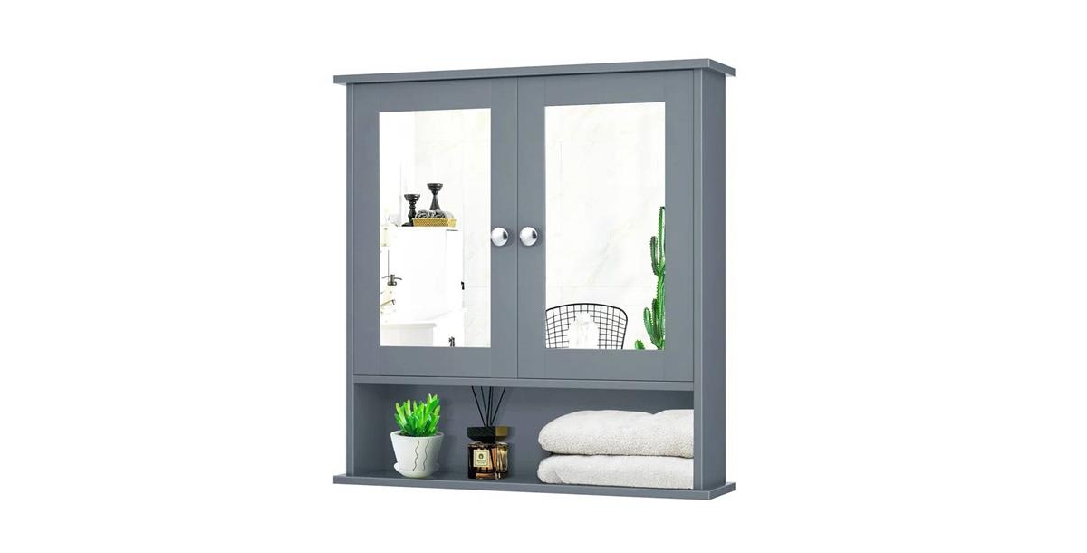 Click here for Slickblue Wood Bathroom Wall Cabinet with Mirrored... prices