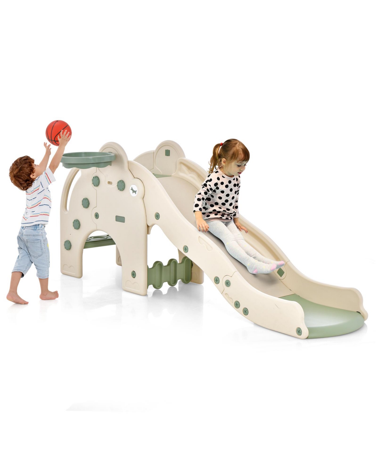 Click here for Akiudex 4 in 1 Toddler Slide with Basketball Hoop... prices