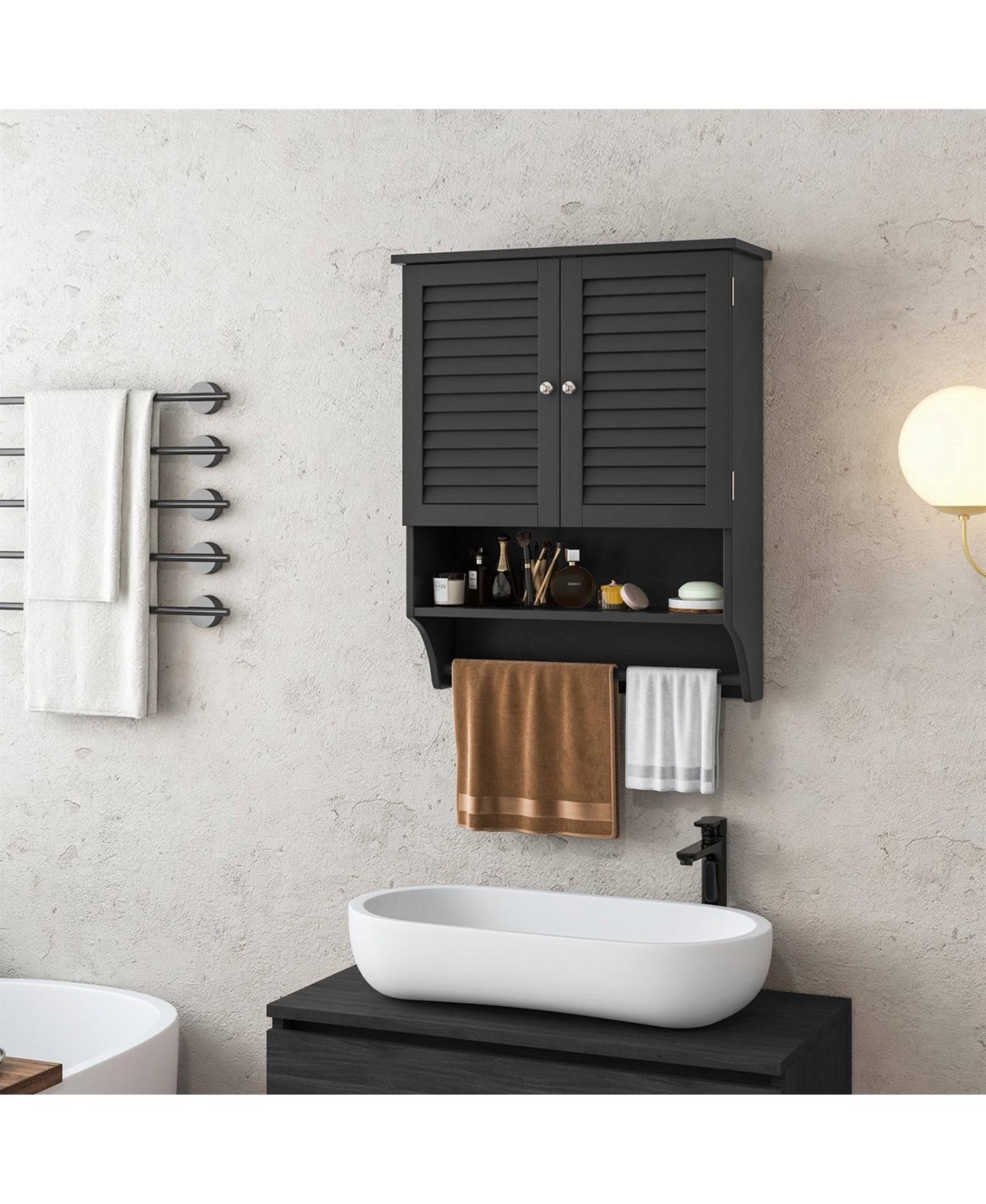 Click here for Slickblue Louvered Door Bathroom Medicine Cabinet... prices