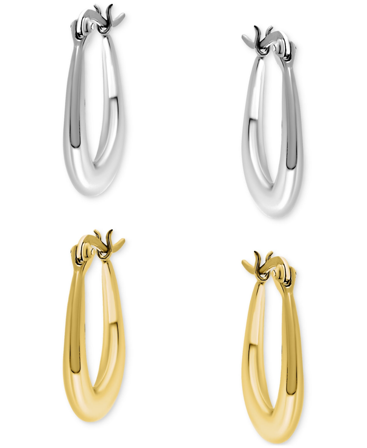 Click here for Giani Bernini Polished Oval Oval Small Hoop Earrin... prices